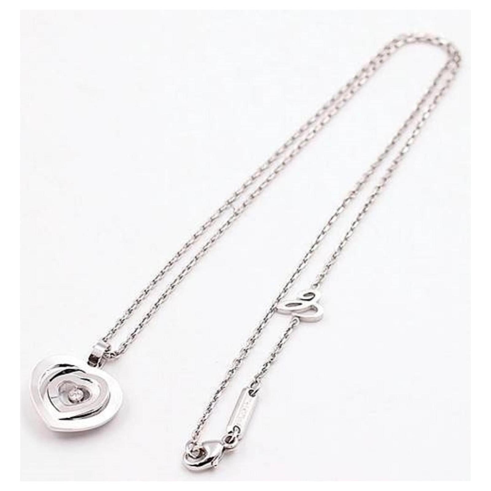 Chopard Gold Diamond Necklace Silvery White gold ref.649274 - Joli Closet