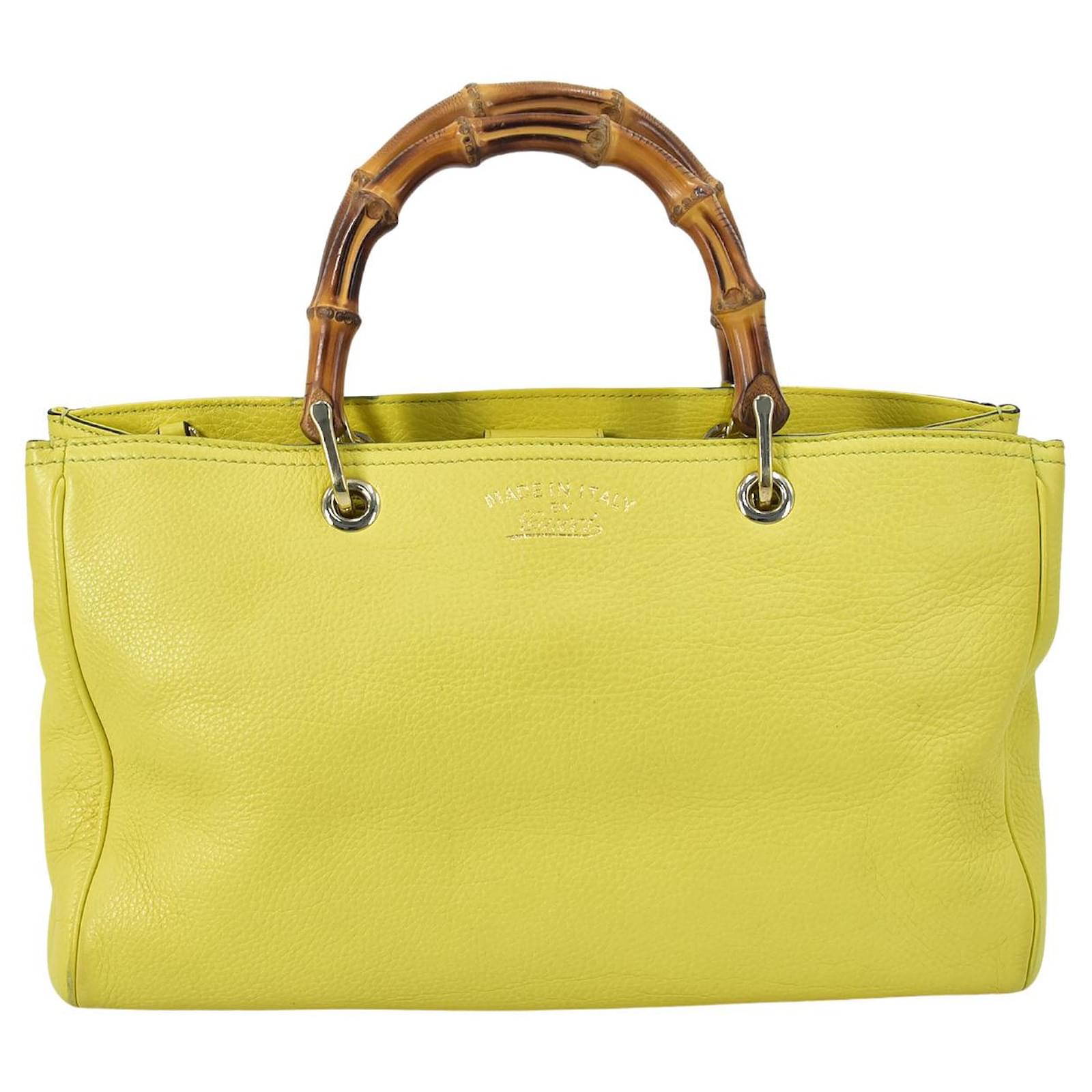 Gucci Bamboo Yellow Leather ref.649617 - Joli Closet
