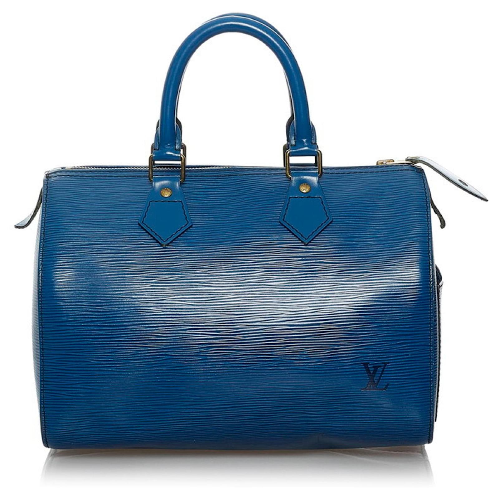 Speedy Louis Vuitton schnell 25 Blau Leder ref.649755 - Joli Closet