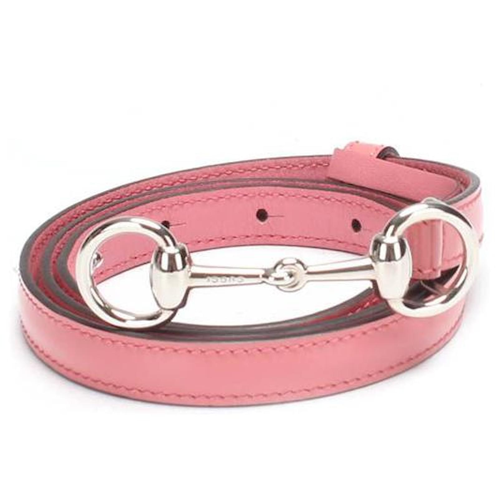 gucci Horsebit Leather Belt pink Pony-style calfskin ref.650300 - Joli ...
