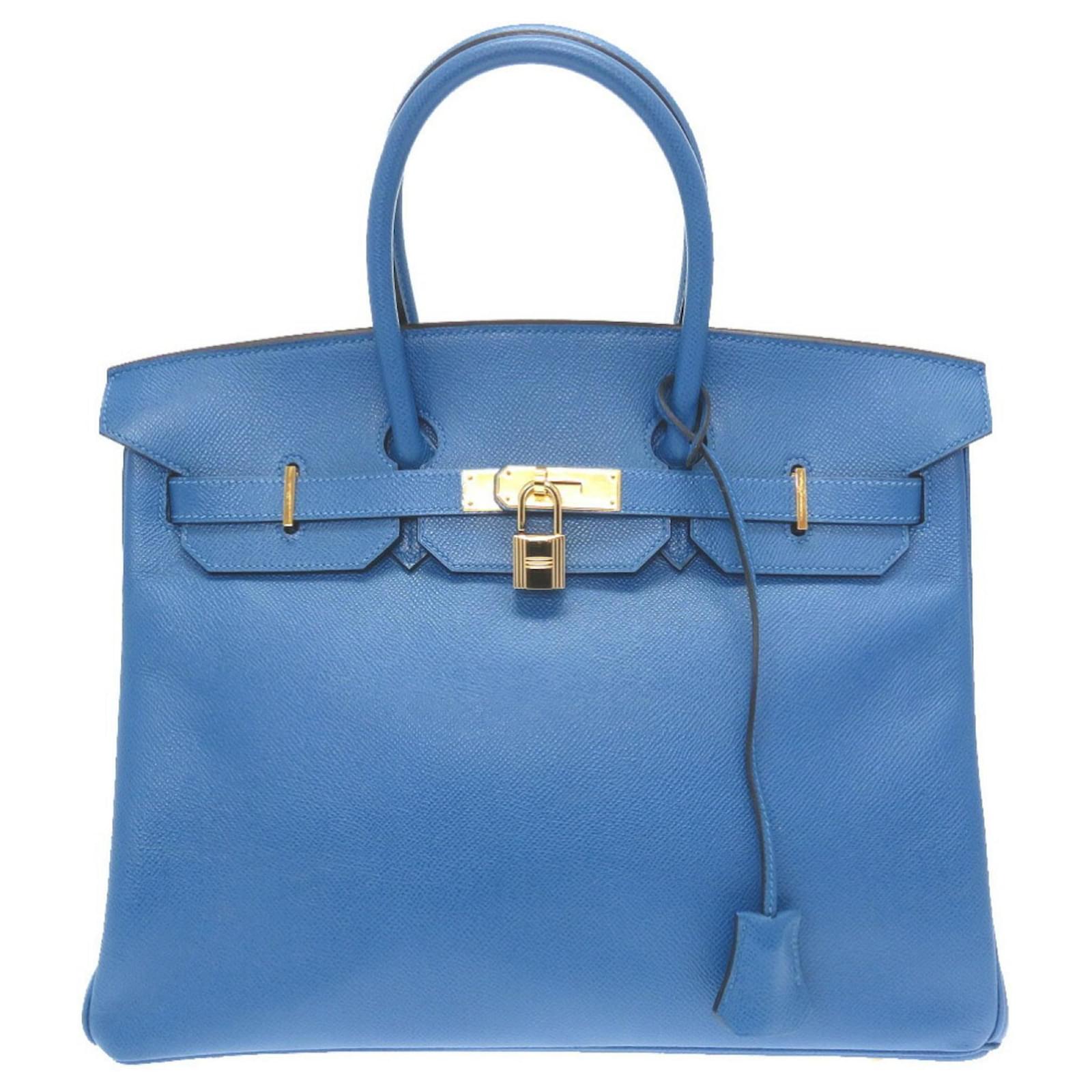 Hermès HERMES BIRKIN 35 Blue Leather ref.651971 - Joli Closet