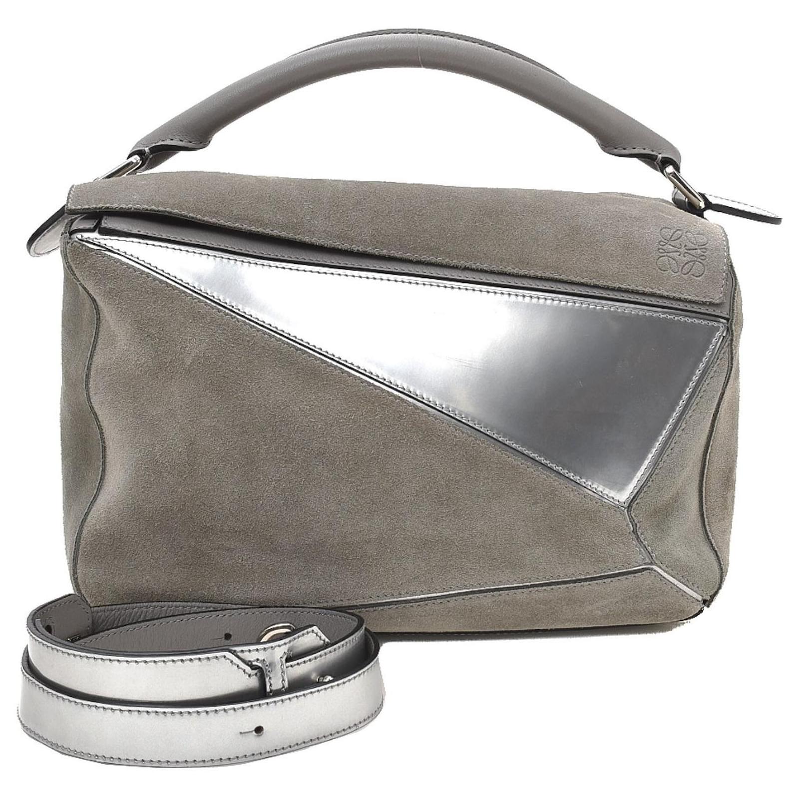 Loewe Medium Puzzle Grey Leather ref.652051 - Joli Closet
