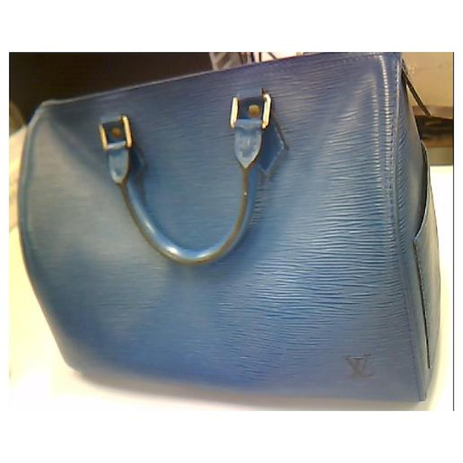 Louis Vuitton Blue Epi Speedy 30 Cuir Bleu ref.652123 - Joli Closet