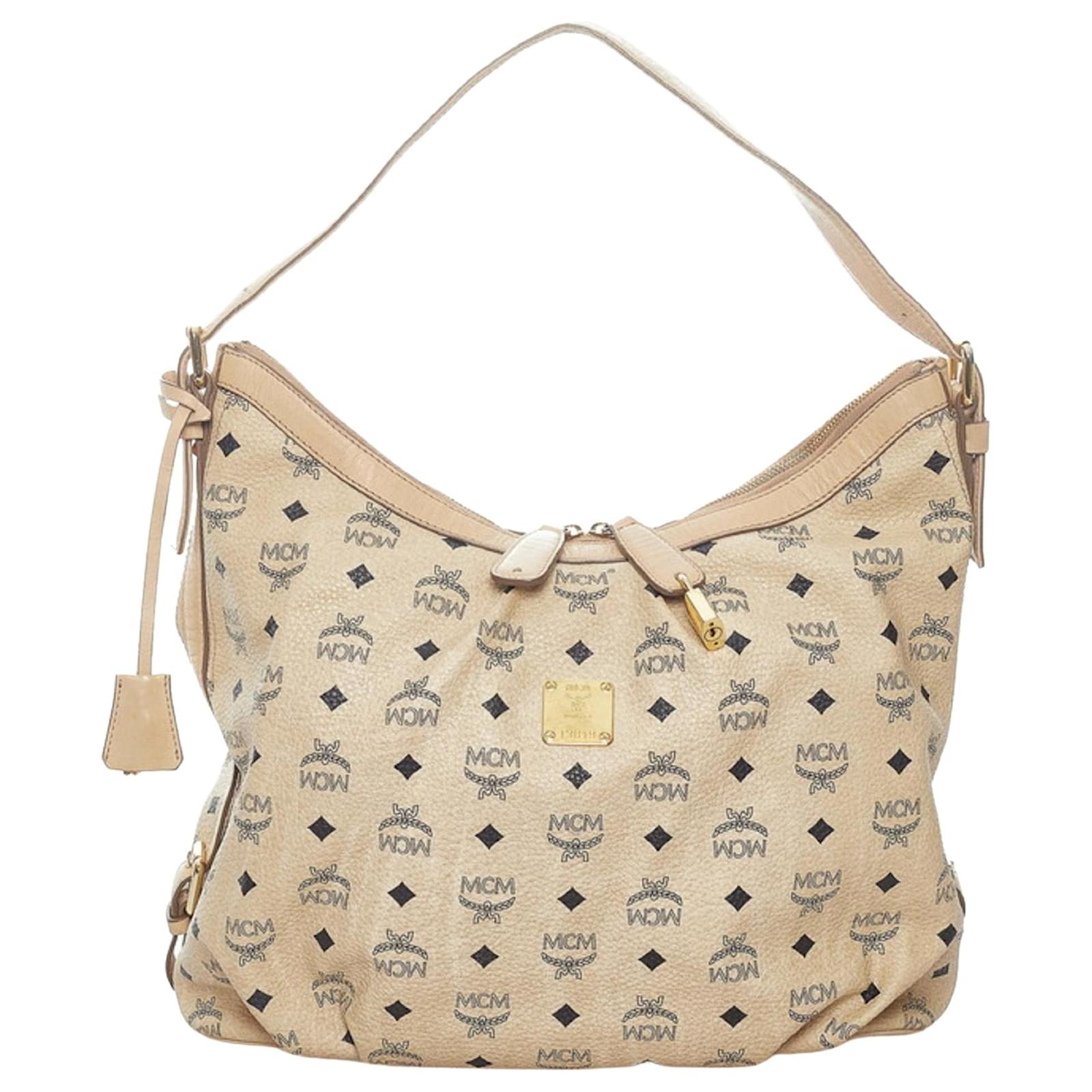 MCM Visetos Beige Leather ref.652348 - Joli Closet