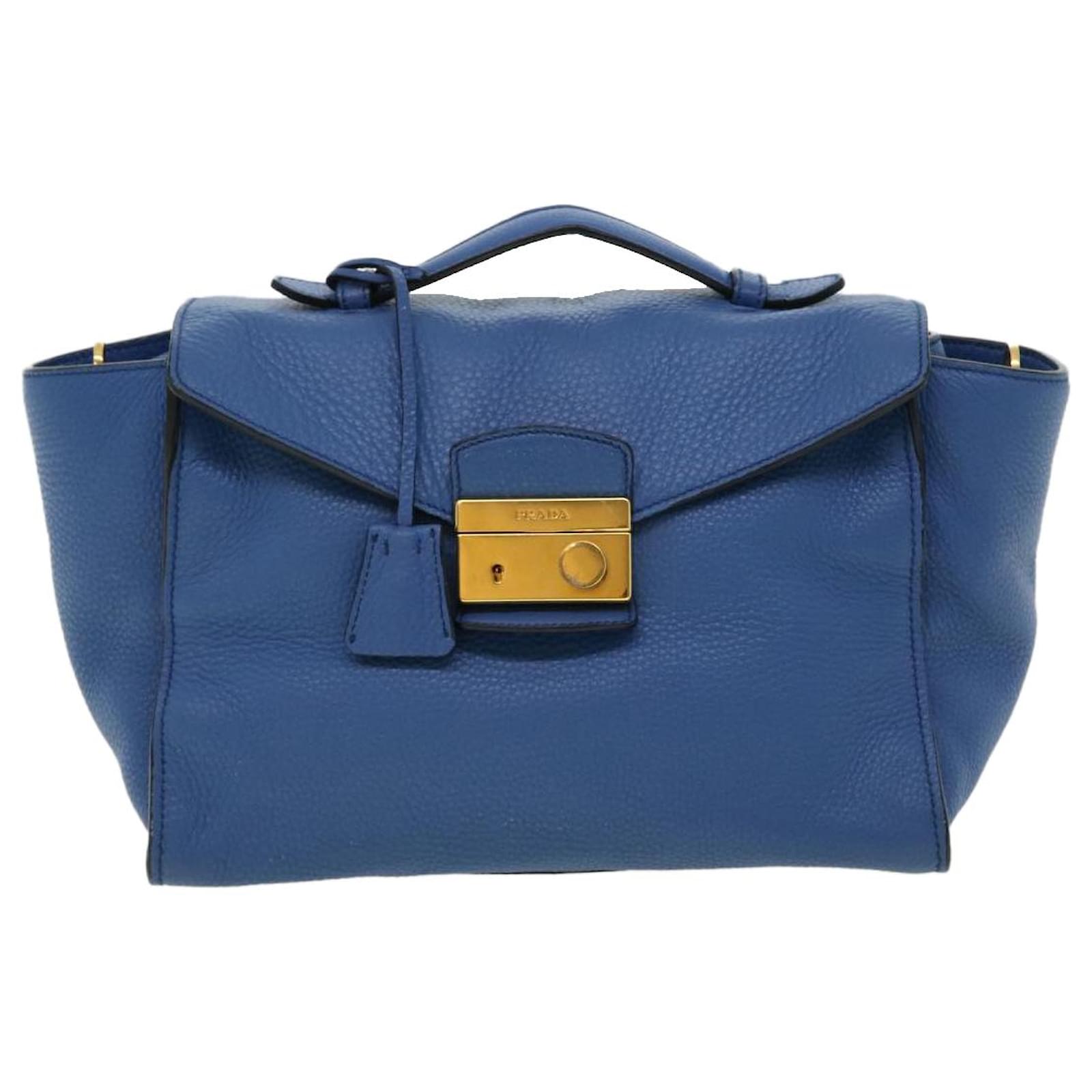 Prada Blue Leather ref.652507 - Joli Closet