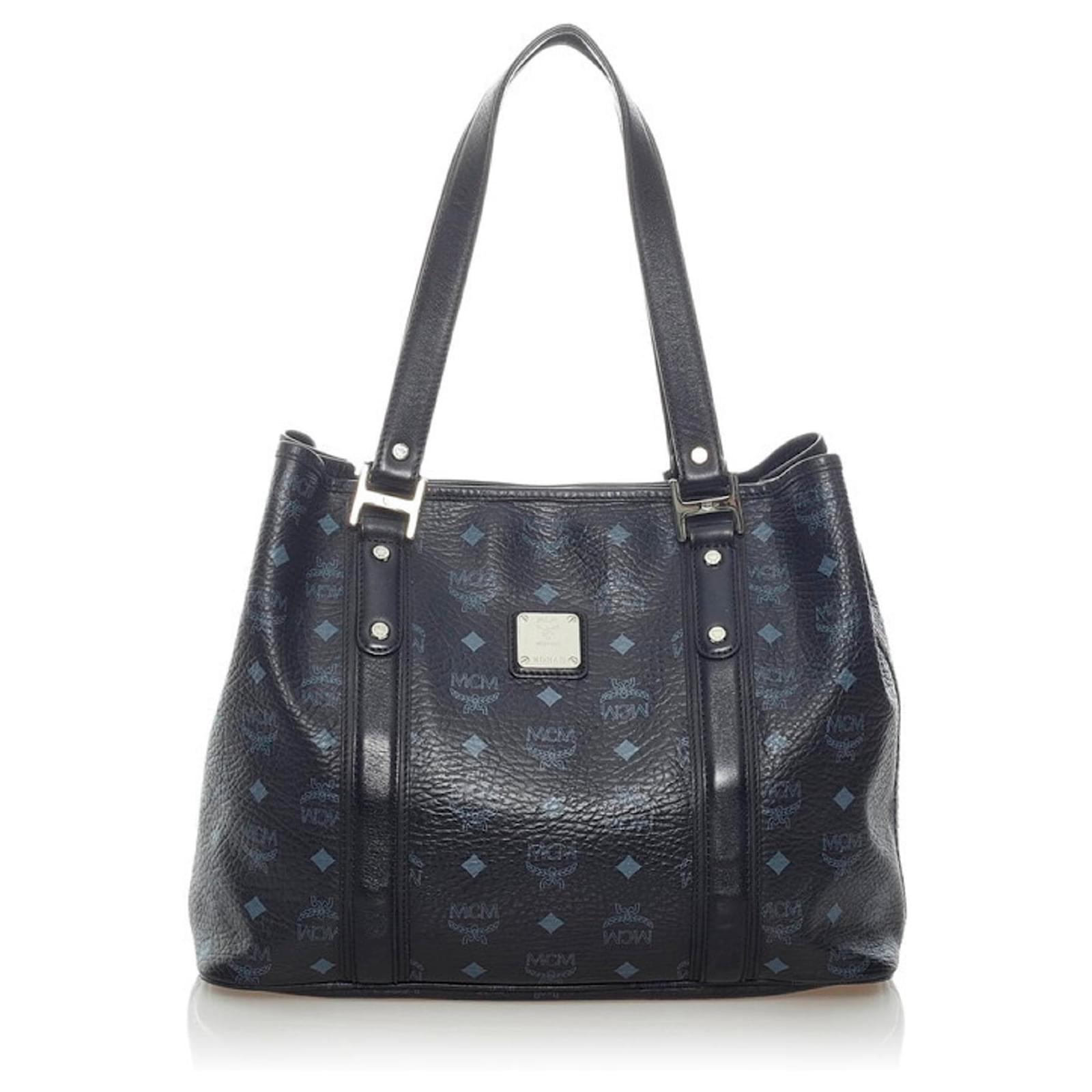 MCM Visetos Black Cloth ref.652610 - Joli Closet