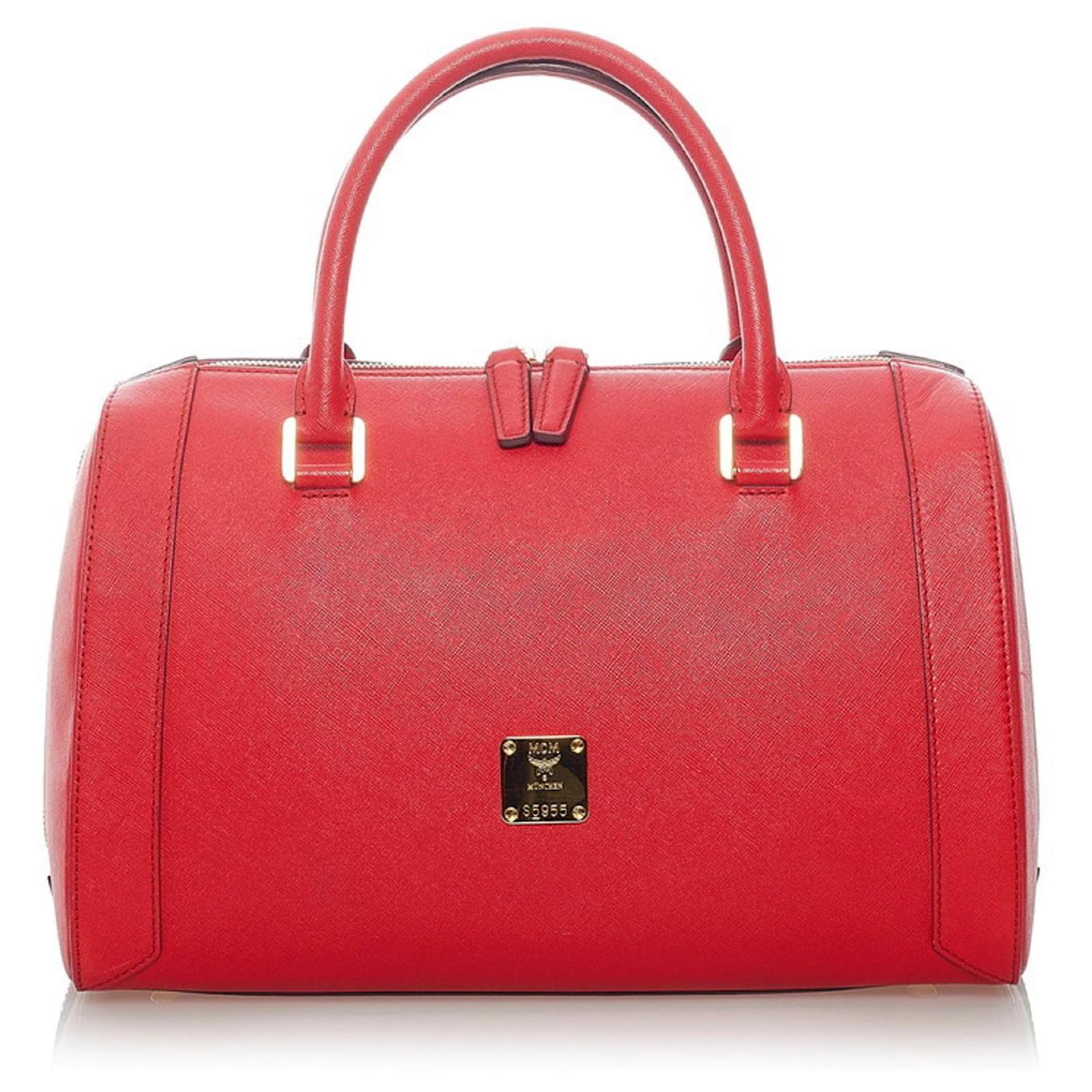 MCM Red Leather ref.652694 - Joli Closet