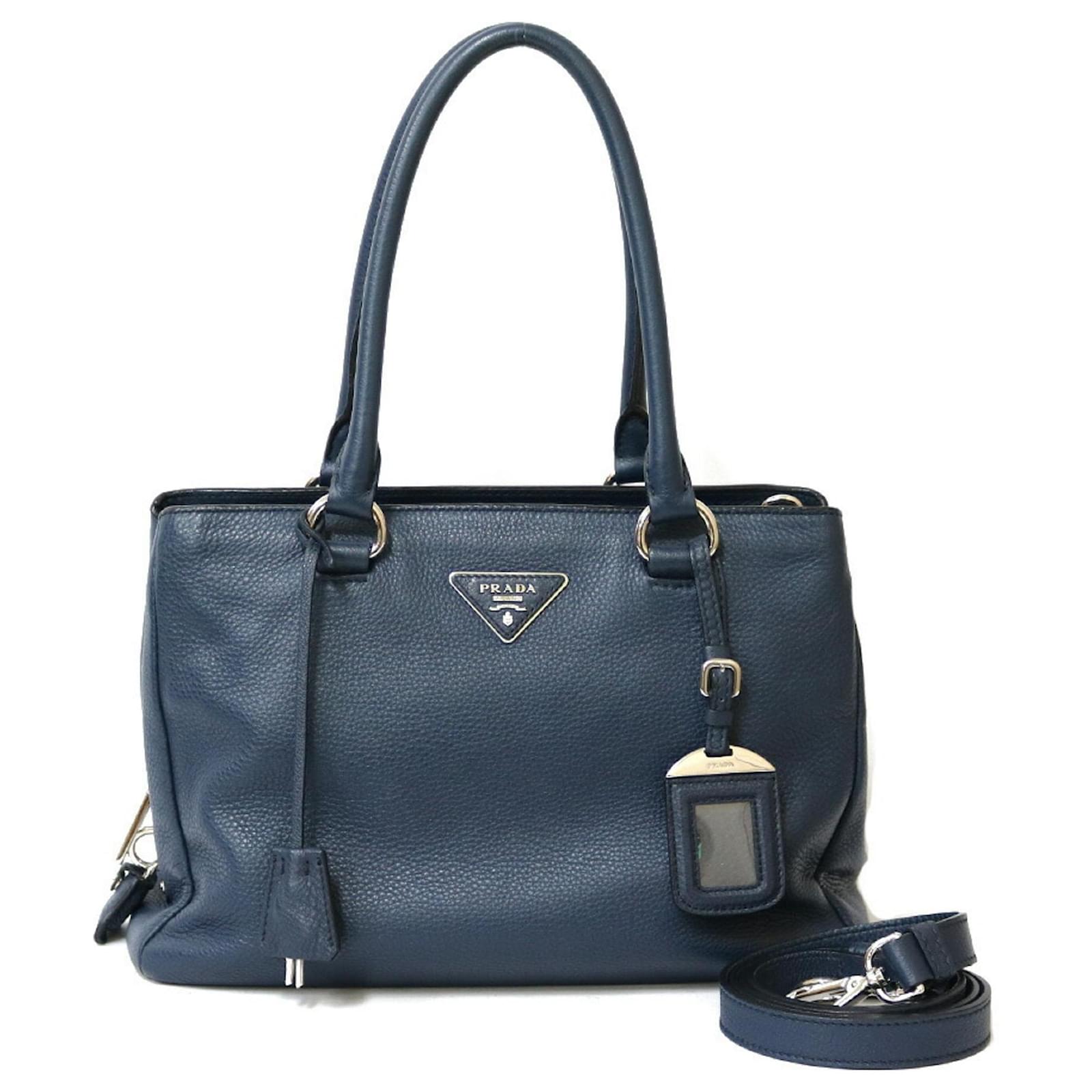 Prada Navy blue Leather ref.653754 - Joli Closet
