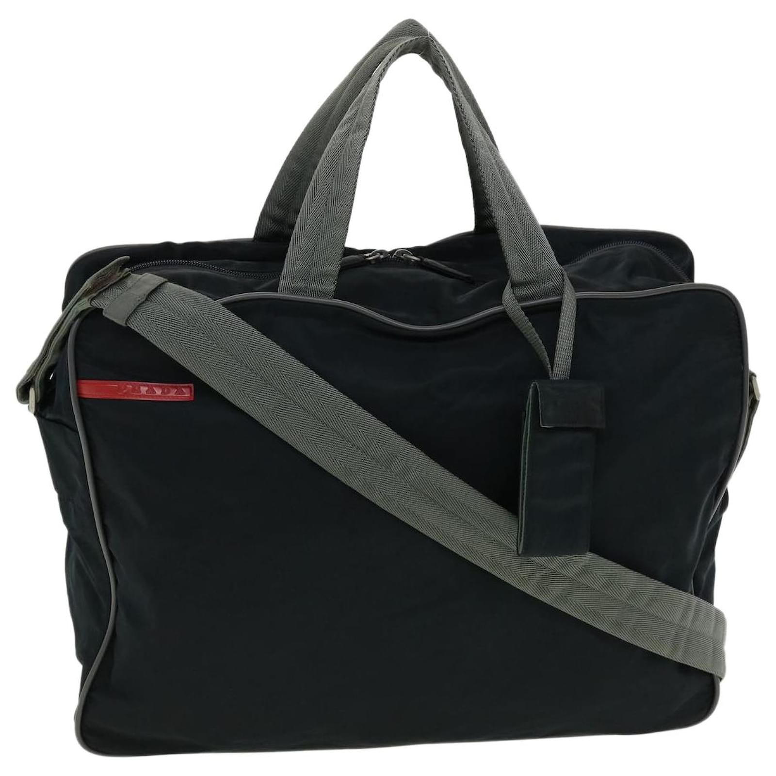 PRADA Boston Bag Nylon Black Auth ar7497 ref.653910 - Joli Closet