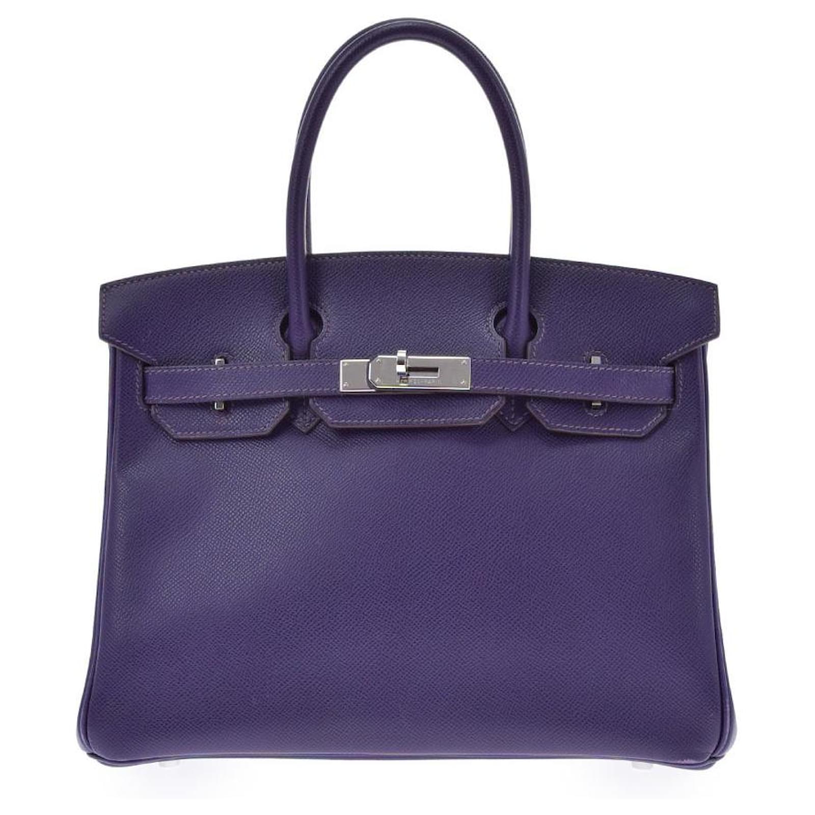 Hermès HERMES BIRKIN 30 Purple Leather ref.654318 - Joli Closet