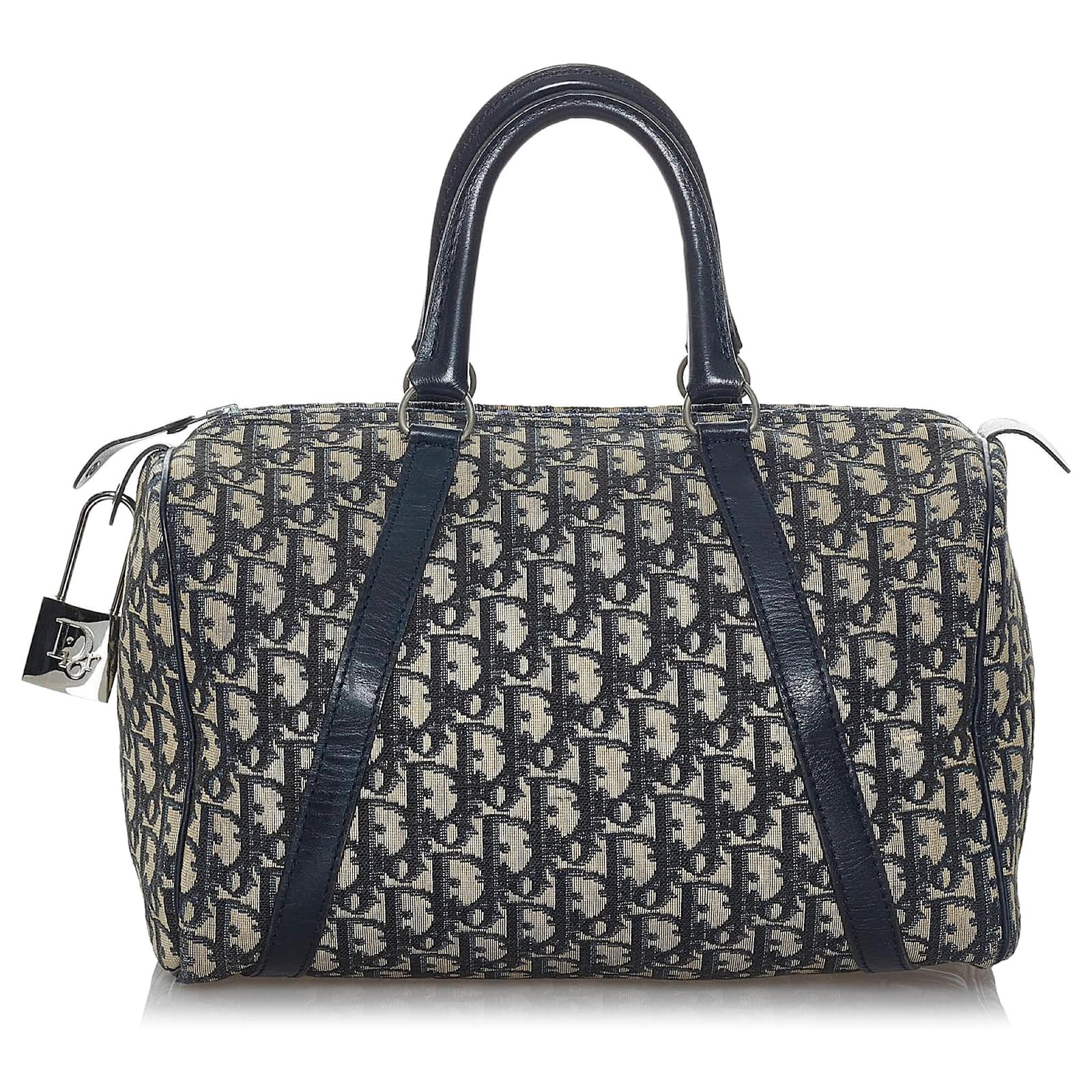 Dior Blue Dior Oblique Boston Cloth Cloth ref.654537 - Joli Closet