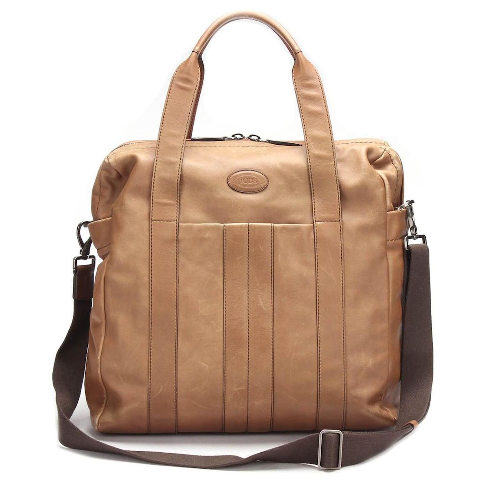 Tod's tods Leather Two Way Shoulder Bag brown Pony-style calfskin ref ...