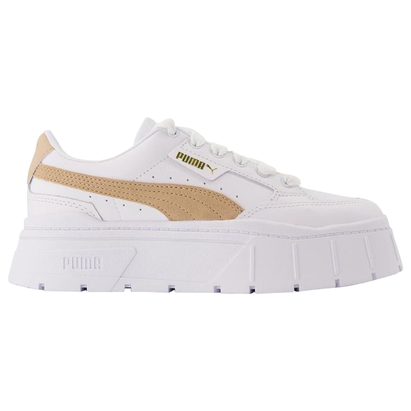 Puma Mayze Stack Wnsin White Leather Multiple colors ref.654867 - Joli ...