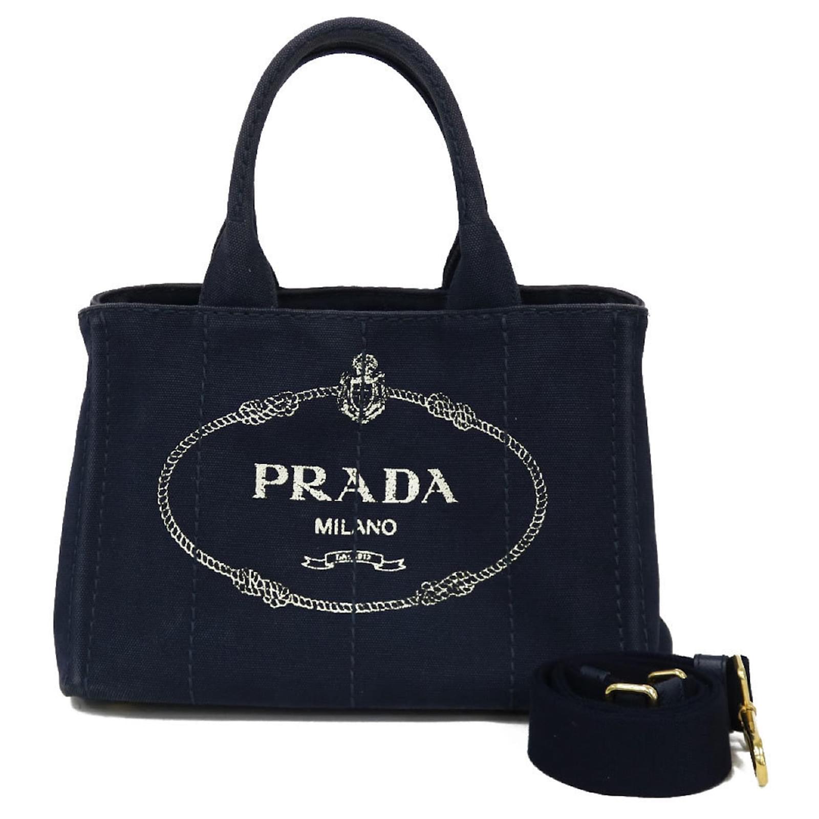 Prada Canapa Navy blue Synthetic ref.655708 - Joli Closet