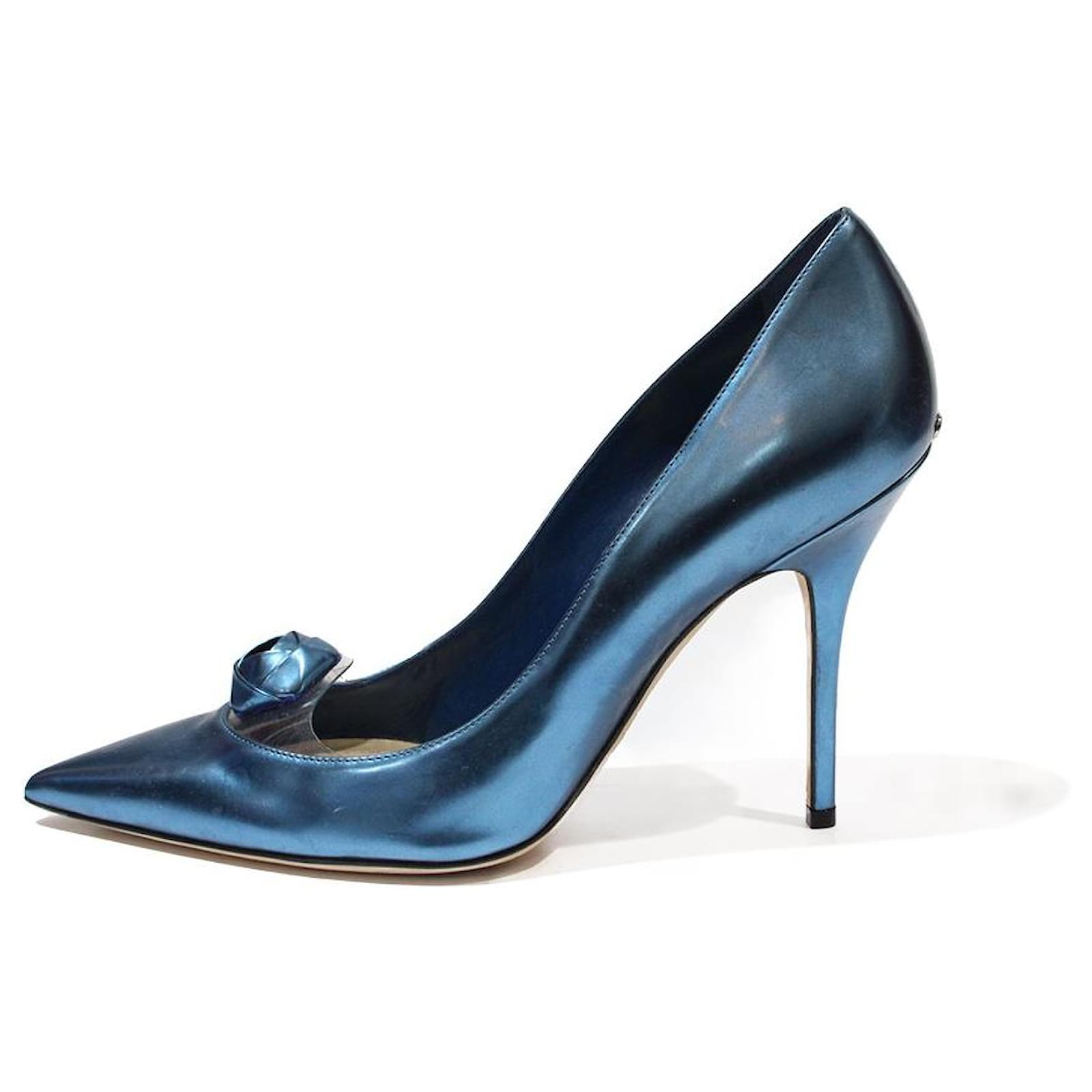 Dior Heels Blue Leather ref.656592 - Joli Closet