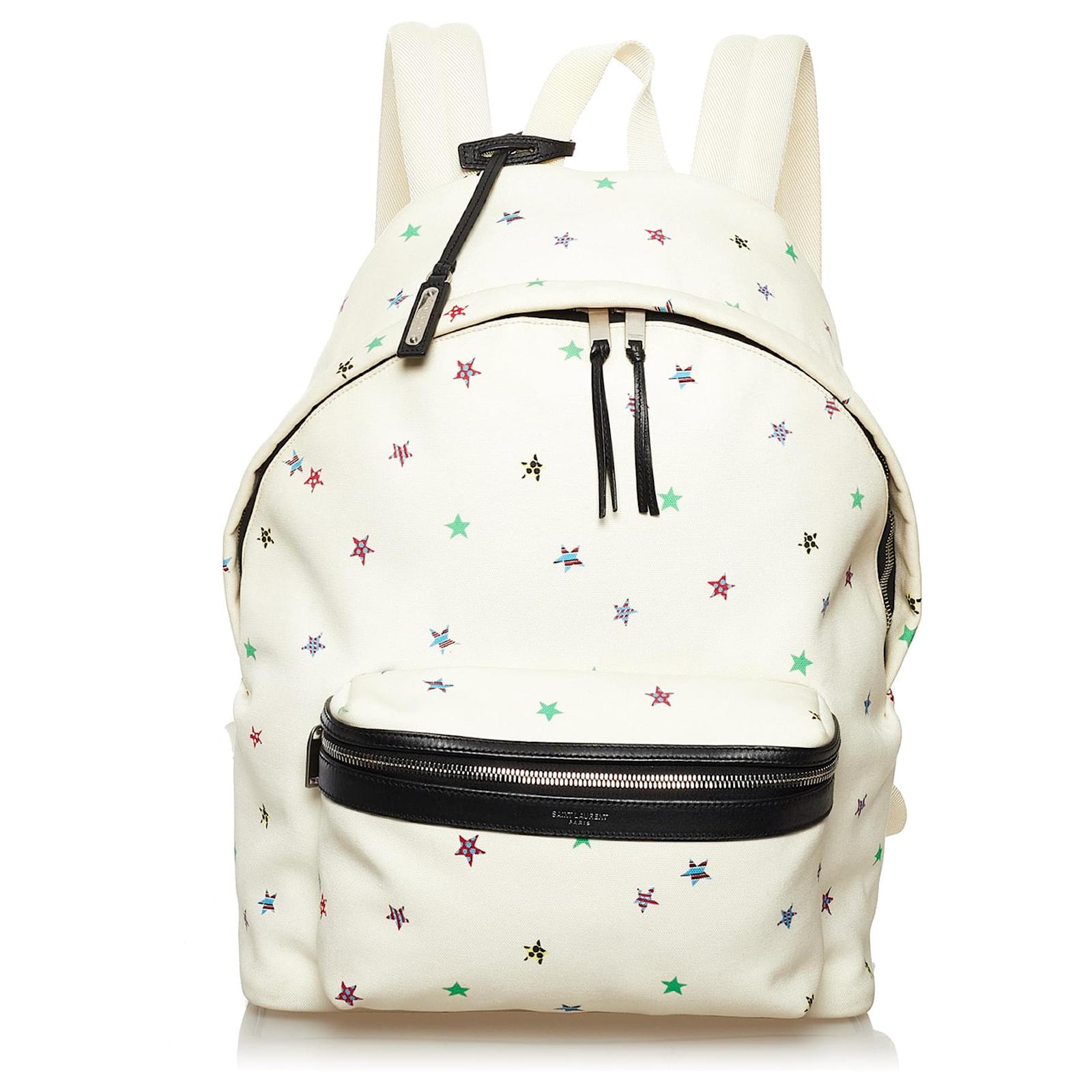Saint Laurent White Star Backpack Cloth Cloth ref.657142 - Joli Closet