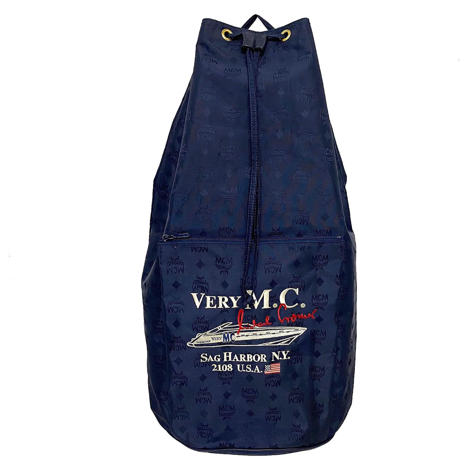MCM Visetos Navy blue Cloth ref.659888 - Joli Closet