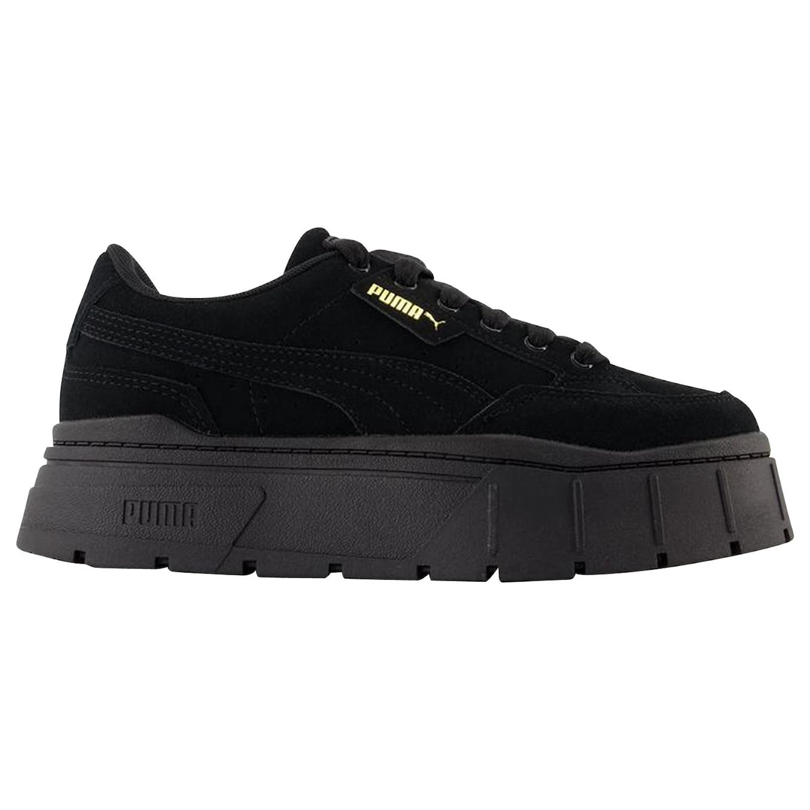 Puma Mayze Stack Suede Wns in Black Leather ref.660767 - Joli Closet