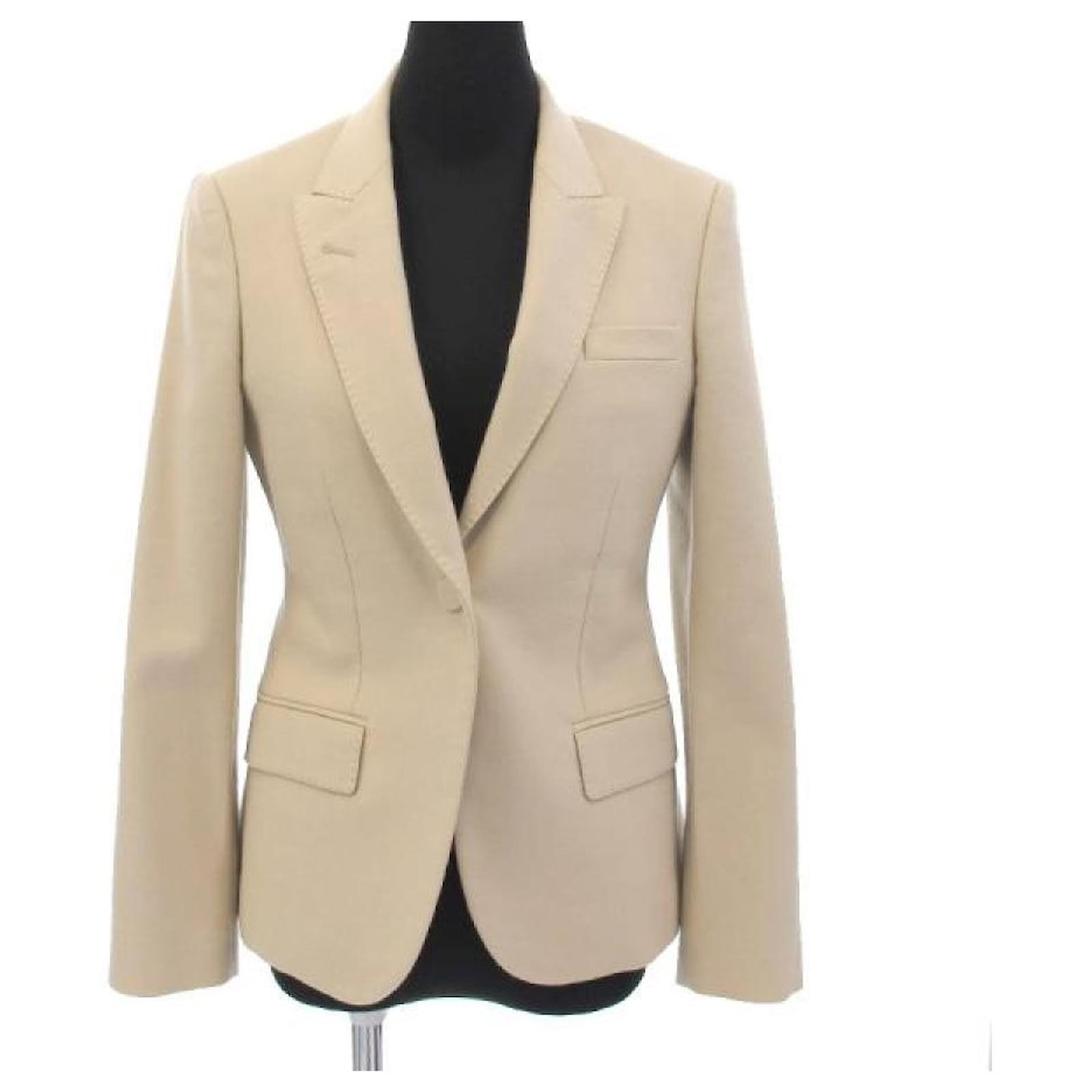 Gucci Jackets Beige Cashmere Wool Polyurethane ref.660967 - Joli Closet