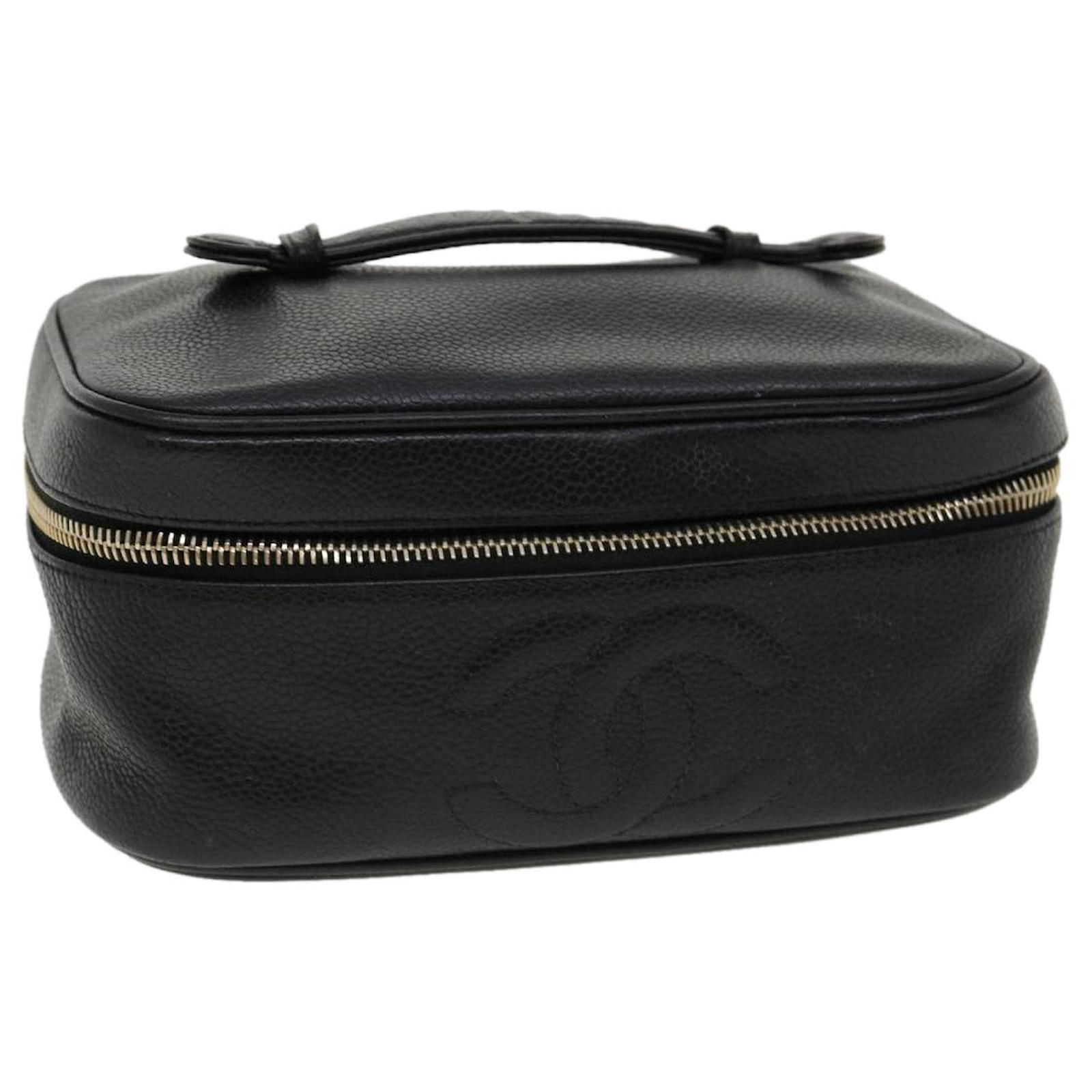 Chanel Vanity Black Leather ref.661198 - Joli Closet