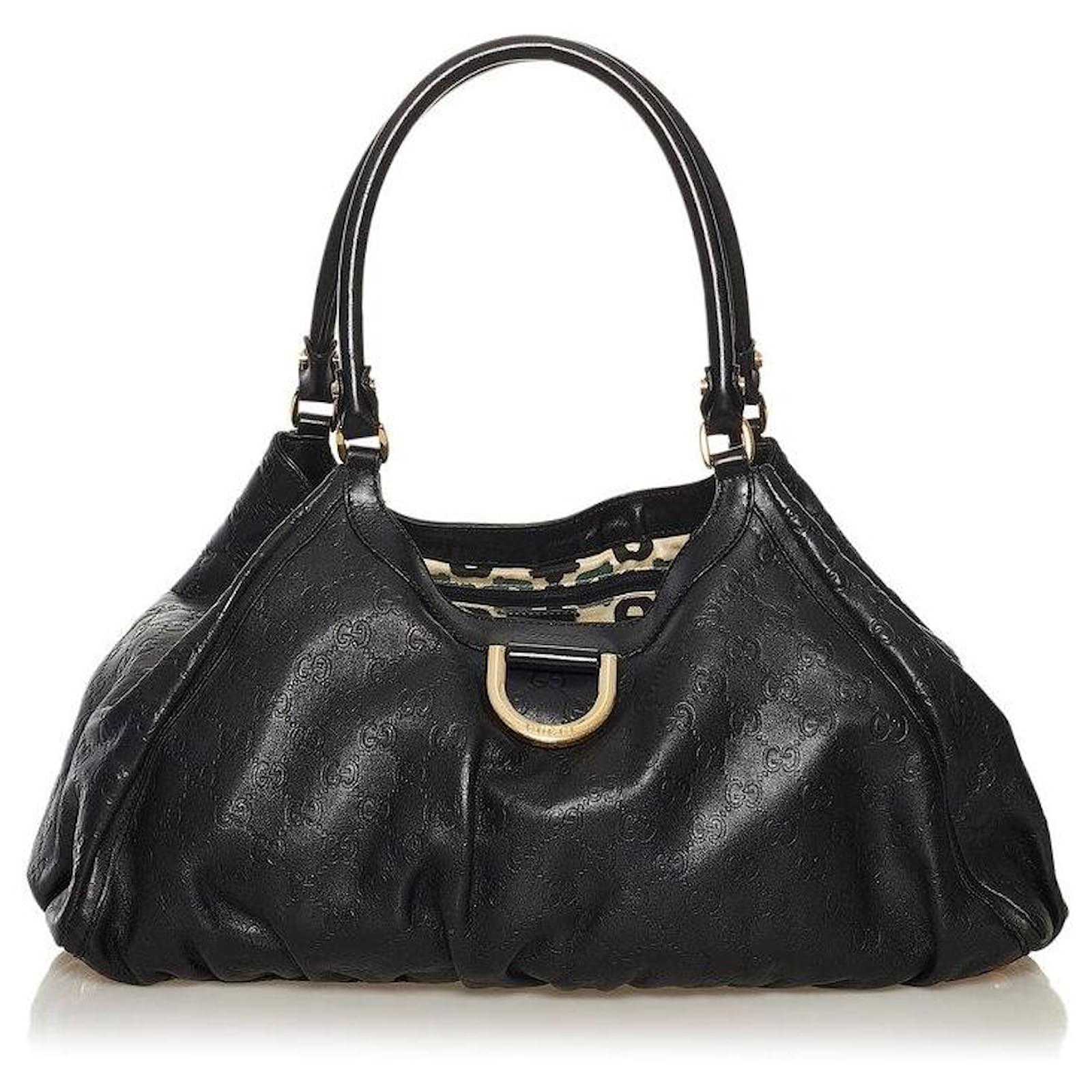 gucci GG Signature Abbey D-Ring Sac à bandoulière noir Cuir Veau façon ...