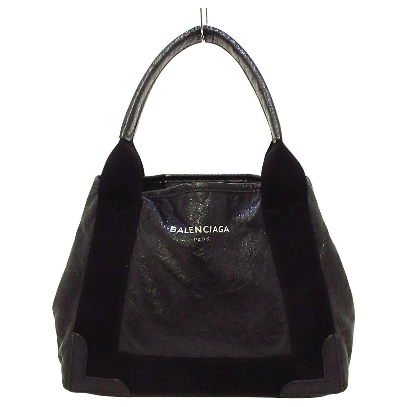 Balenciaga Navy Cabas Black Leather ref.663399 - Joli Closet