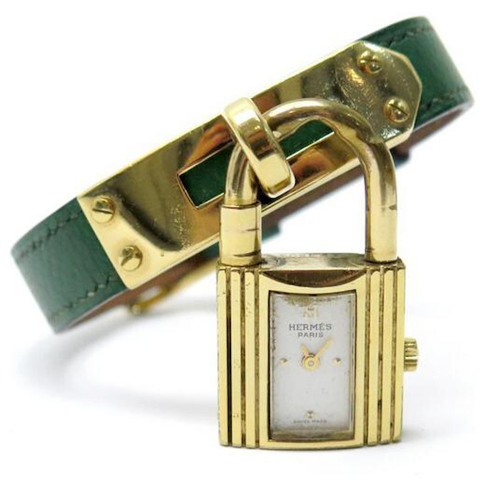 Hermès VINTAGE HERMES KELLY WATCH 20 MM MINI MODEL W023725WW00 GOLD ...