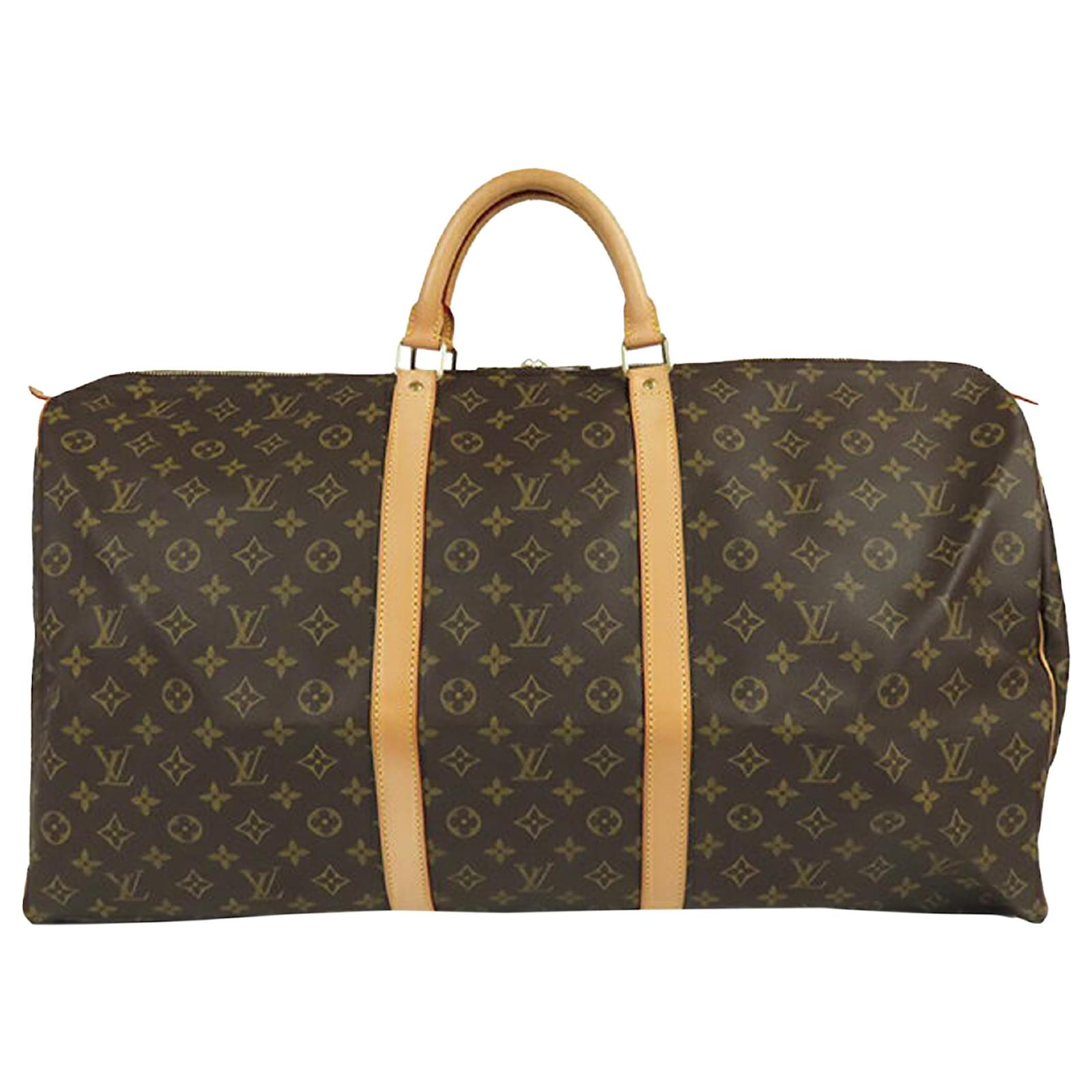 Louis Vuitton Brown Monogram Keepall 60 Cloth ref.663805 - Joli Closet