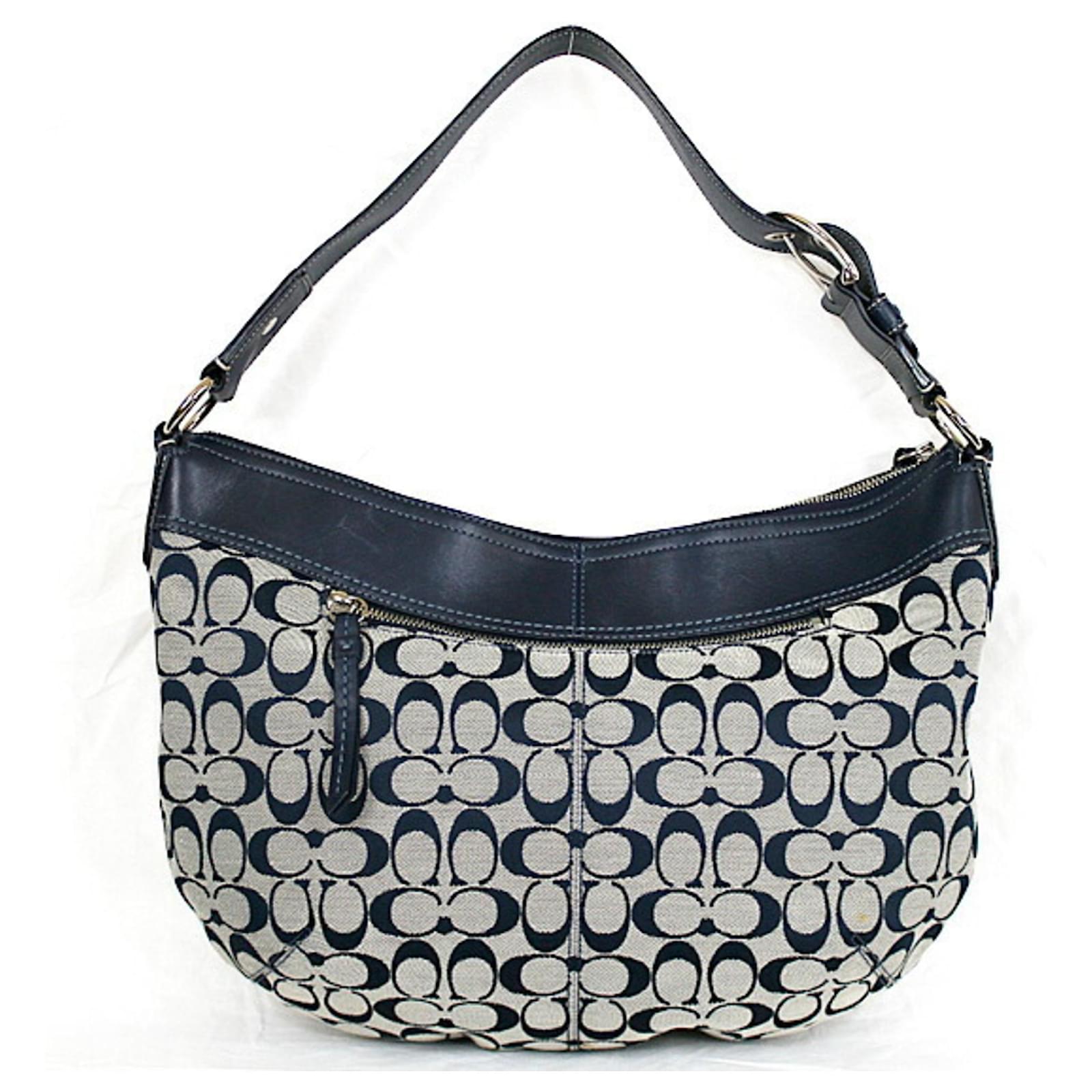 Coach Signature Navy blue Leather ref.664216 - Joli Closet