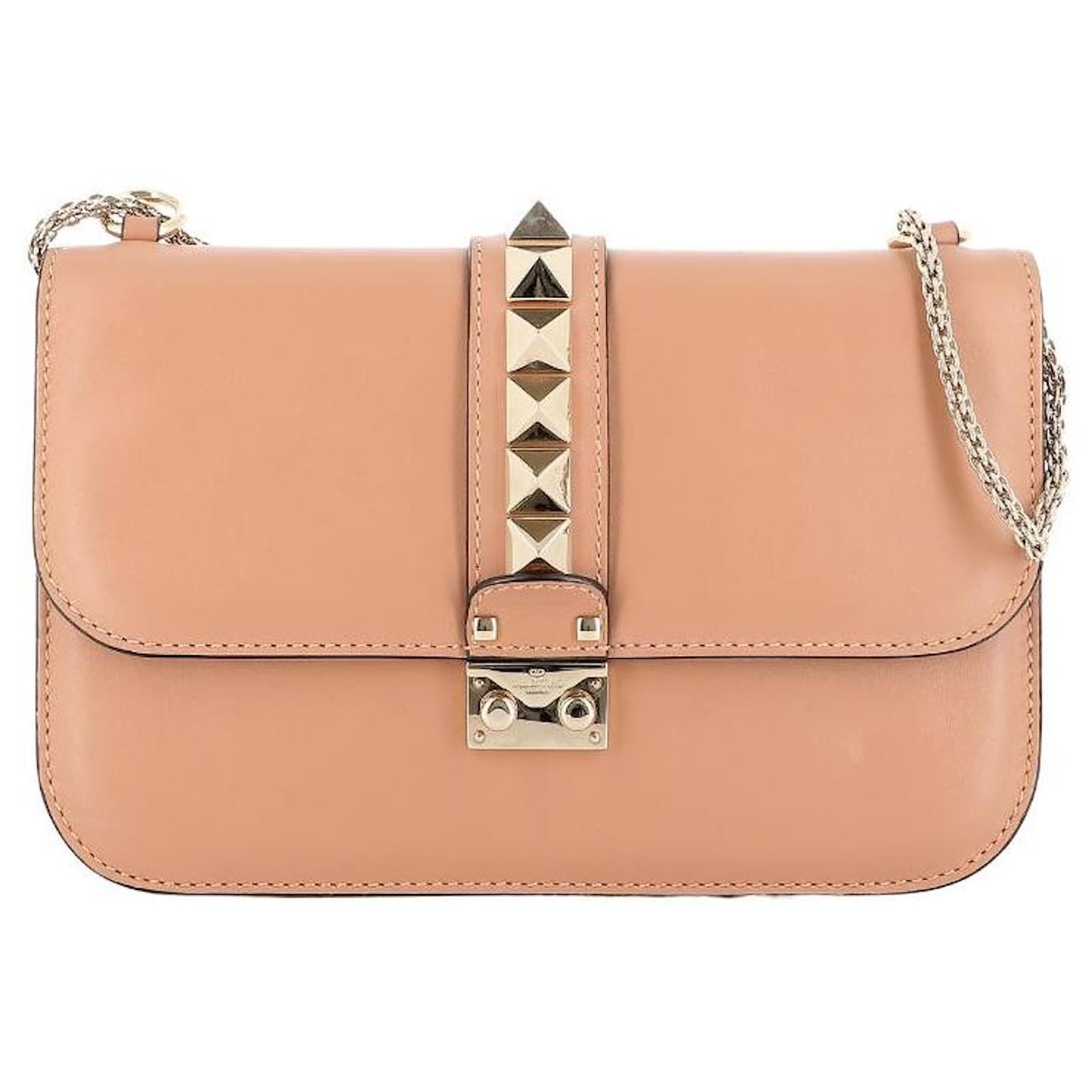Valentino Garavani Glam Lock Pink Leather ref.664748 - Joli Closet