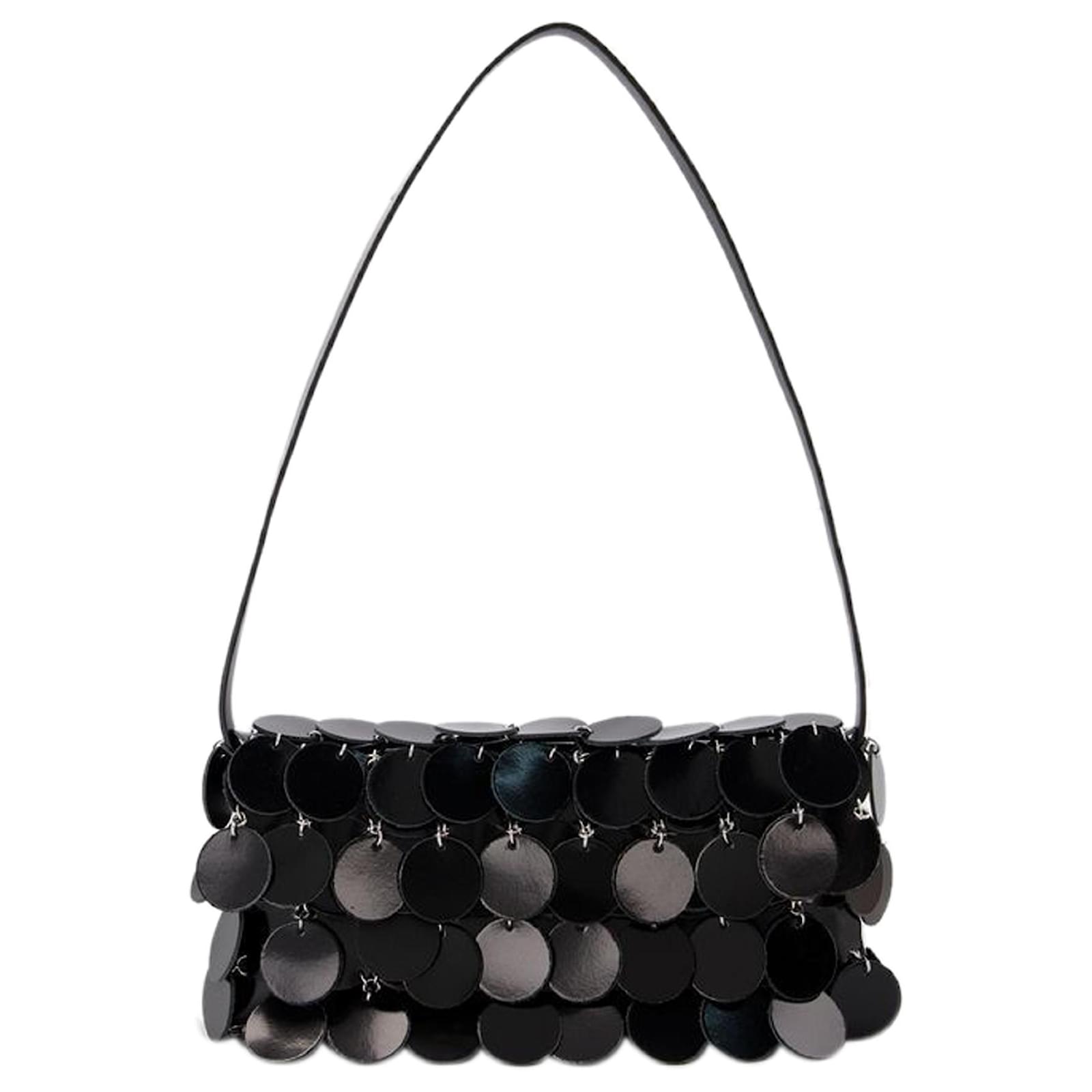 Paco Rabanne Baguette Bag Sphere in Black Leather ref.665052 - Joli Closet