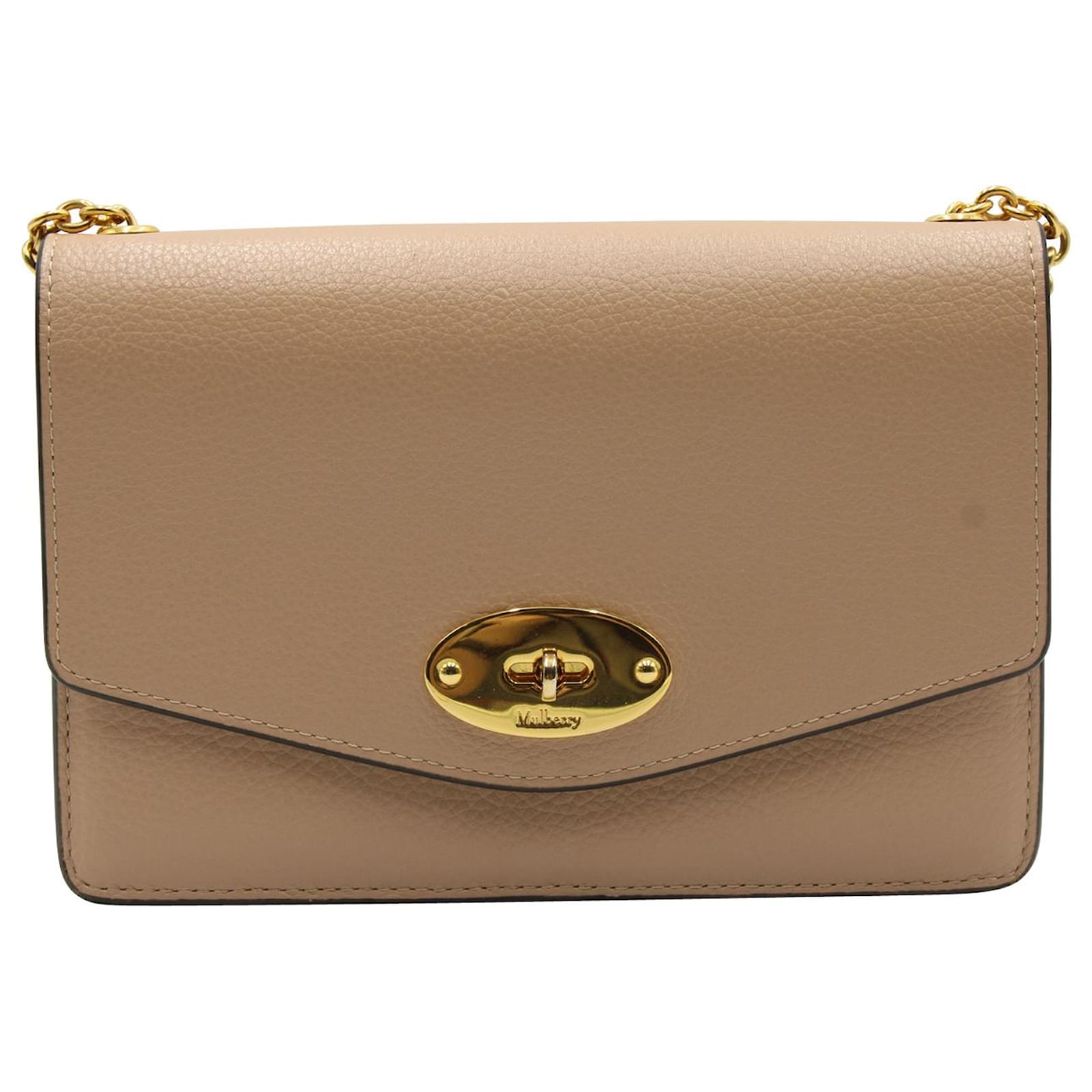 Mulberry Petit Sac à Bandoulière Darley en Cuir Beige ref.665090 - Joli ...