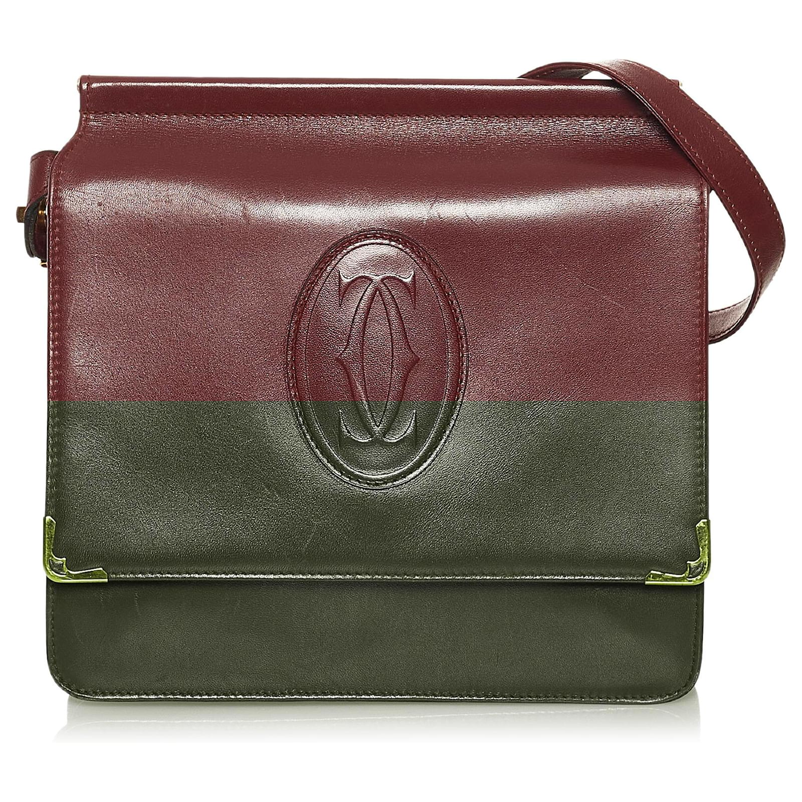 Cartier Red Must De Cartier Leather Crossbody Bag Pony-style calfskin ...