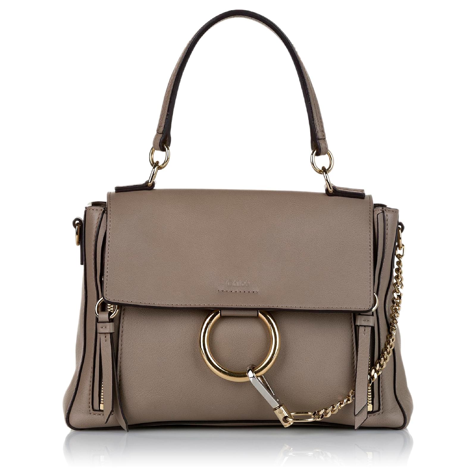 Chloé Chloe Gray Faye Day Leather Satchel Grey Pony-style calfskin ref ...
