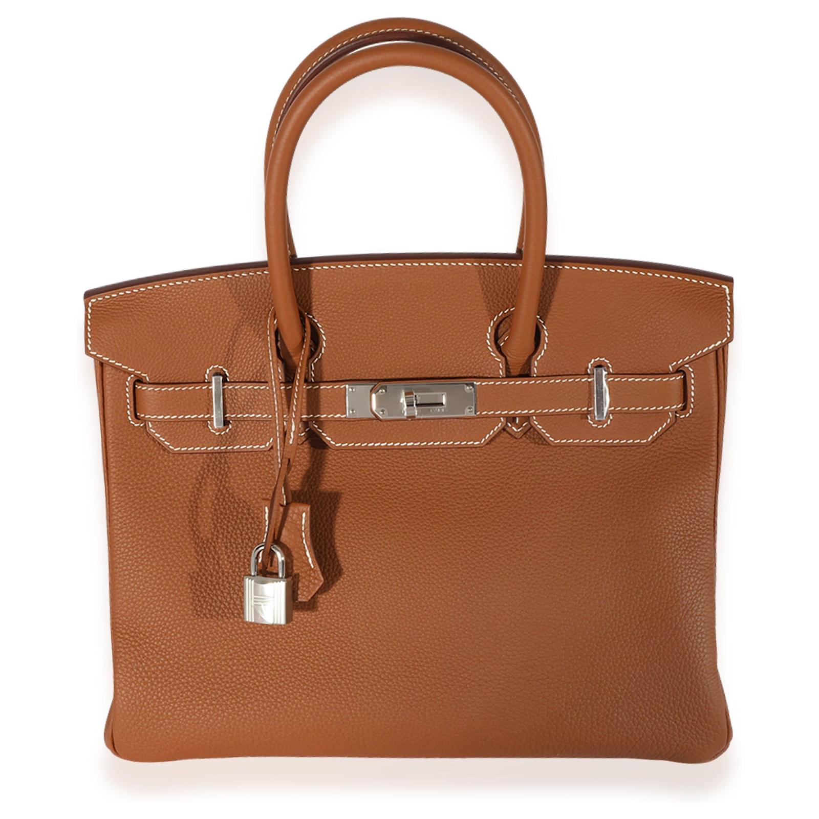 Hermès Hermes Gold Togo Birkin 30 Phw Brown Leather ref.667655 - Joli ...