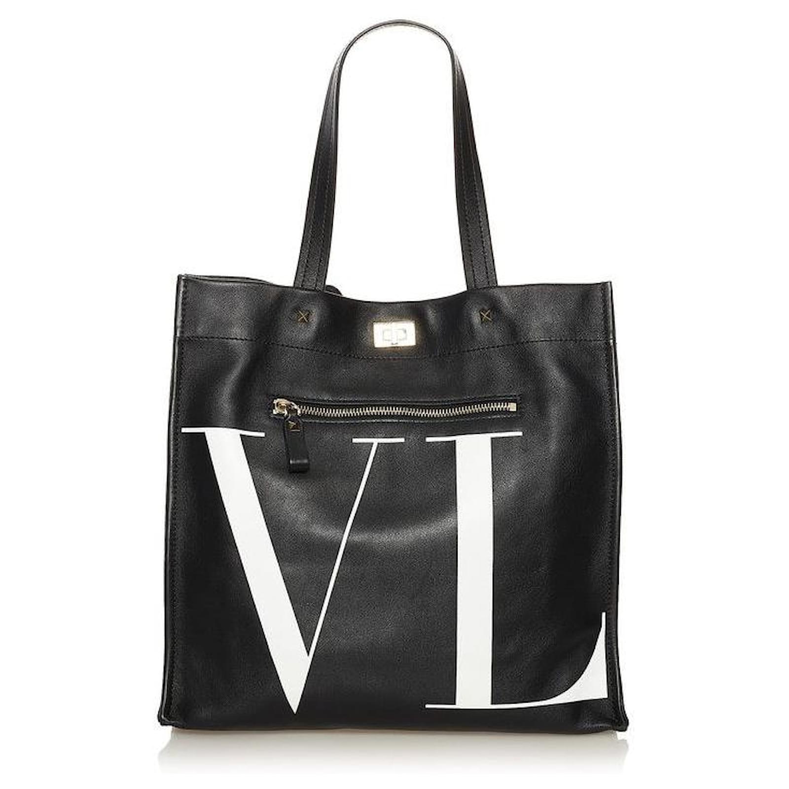valentino VLTN Leather Tote Bag black Pony-style calfskin ref.667849 ...