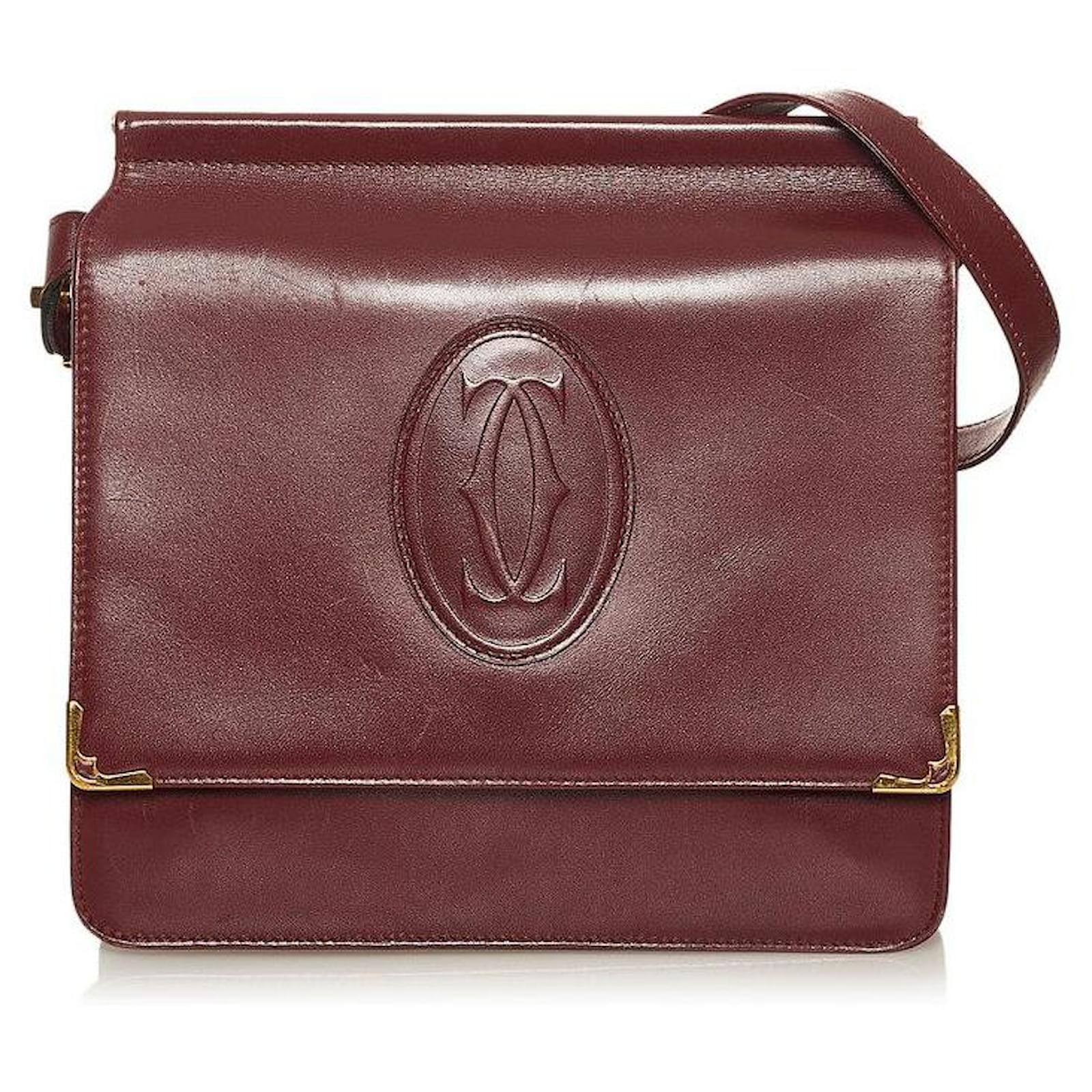 Cartier Must de Cartier Sac à bandoulière en cuir à rabat rouge Veau ...
