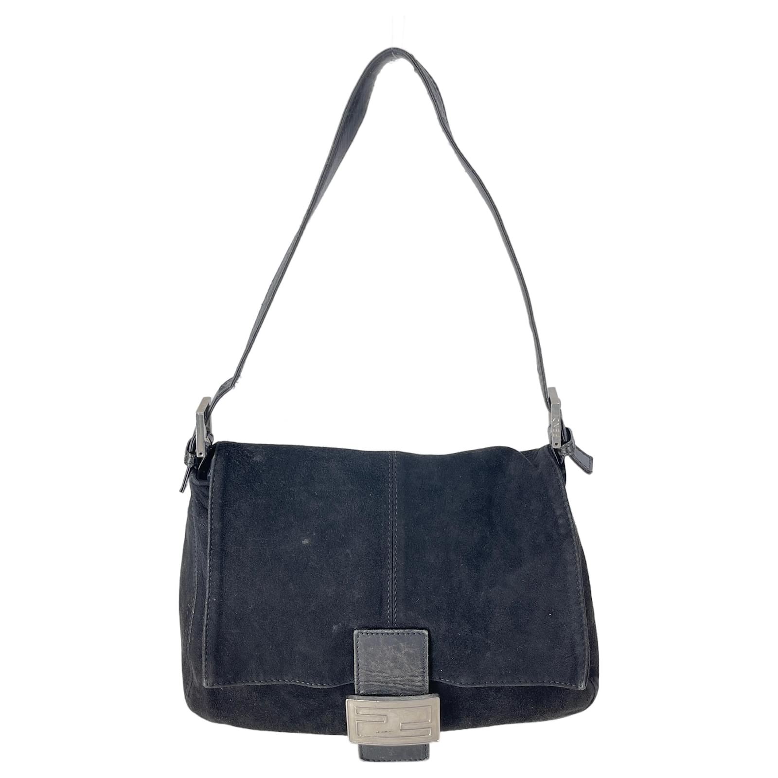 Fendi Mamma Baguette Daim Noir Suede ref.668530 - Joli Closet