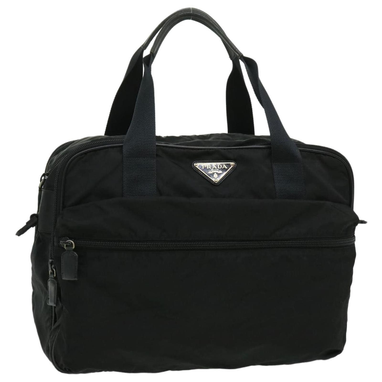 PRADA Boston Bag Nylon Black Auth ar7600 ref.669223 - Joli Closet