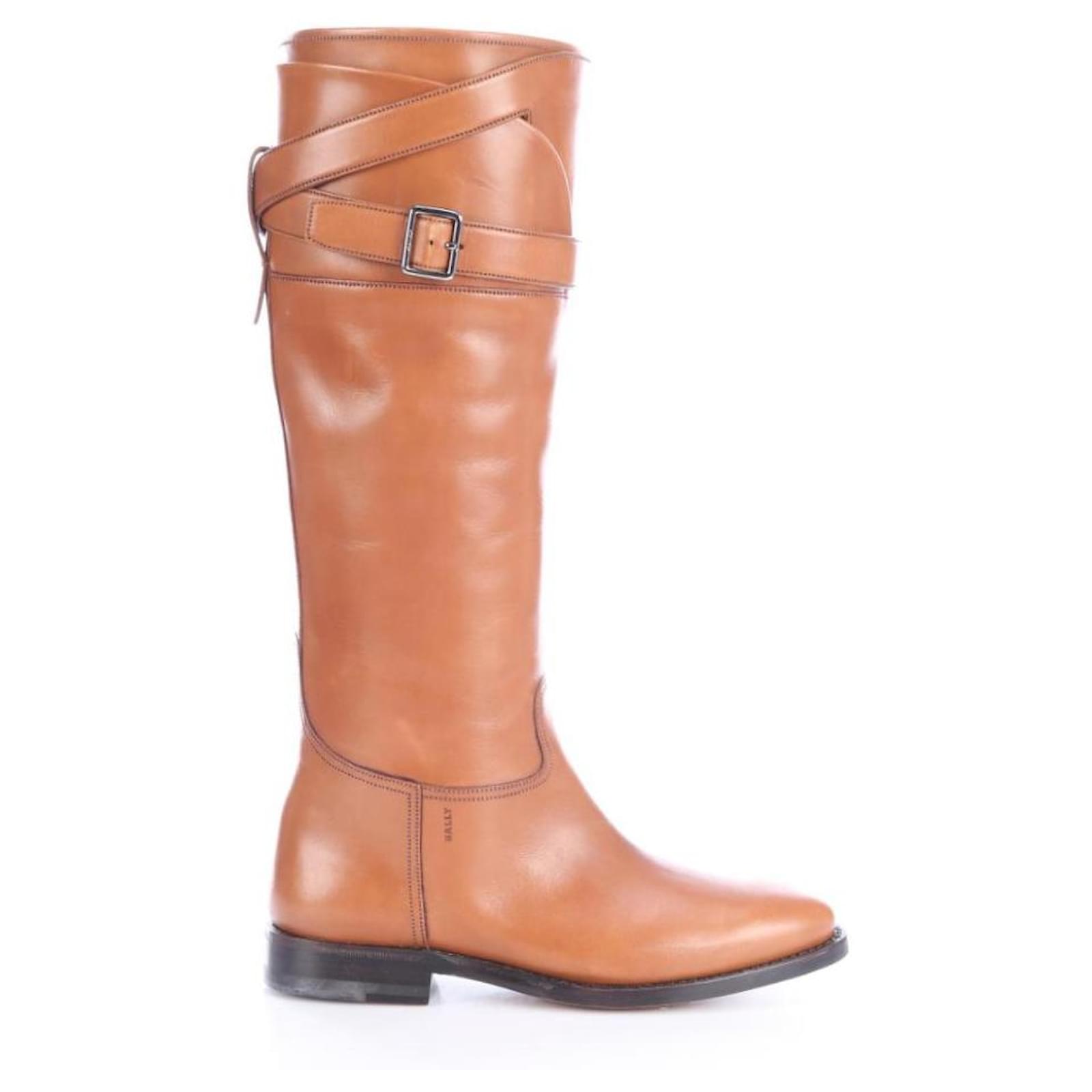 Bally Boots Brown Leather ref.669272 - Joli Closet