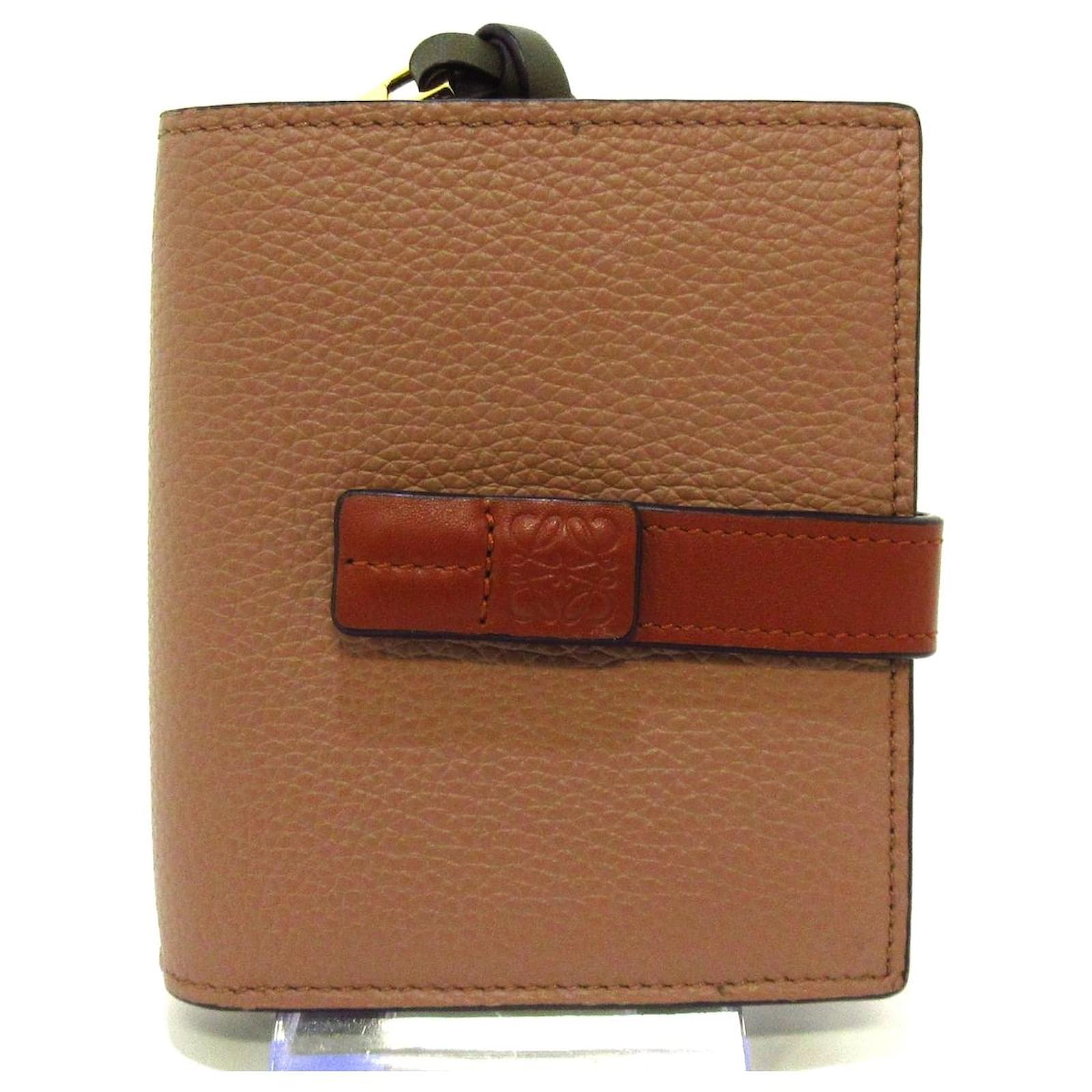 Loewe Compact zip wallet Brown Leather ref.670964 - Joli Closet