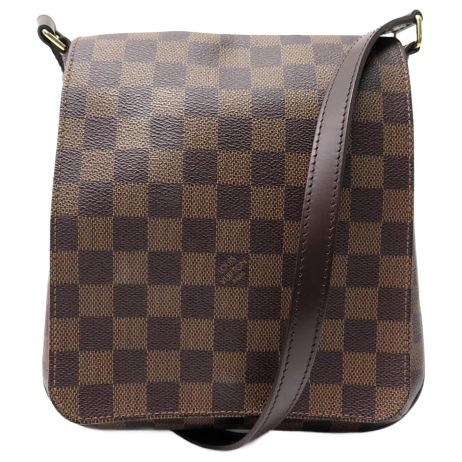 NEW LOUIS VUITTON MUSETTE SALSA DAMIER EBENE BANDOULIERE BAG Brown ...