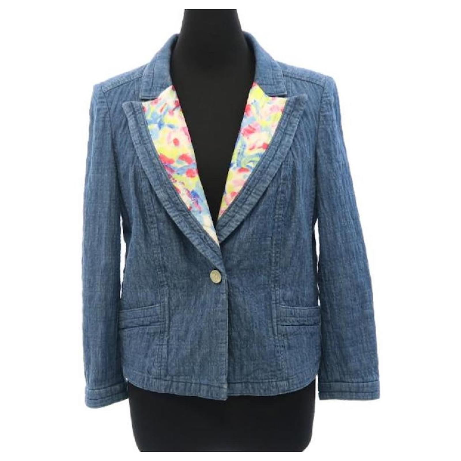 Chanel denim jacket Blue Cotton ref.671435 - Joli Closet