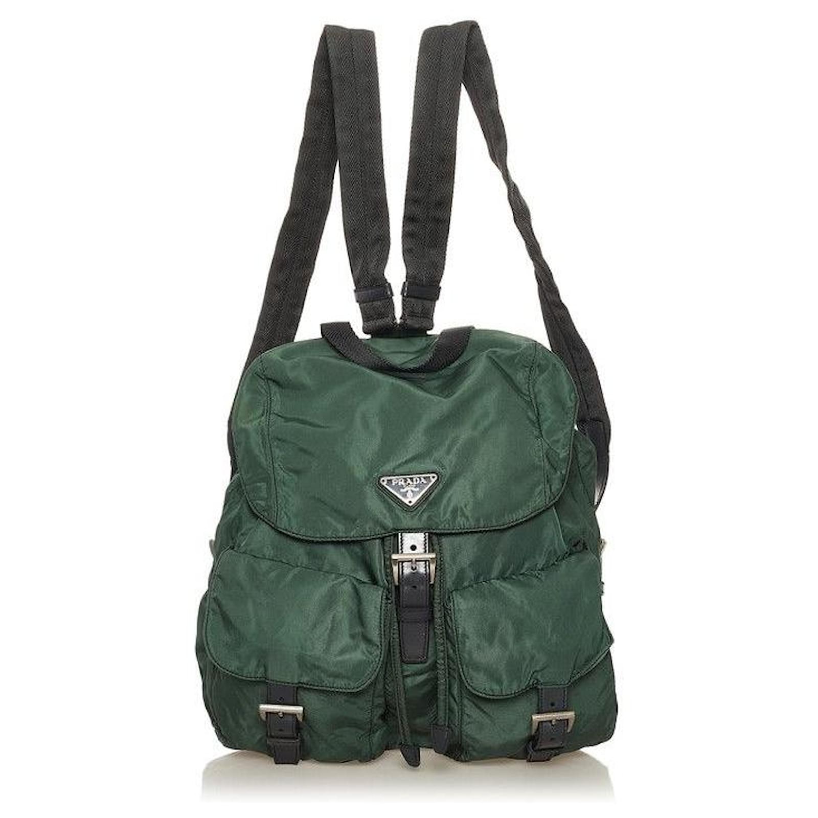 prada Tessuto Backpack green Nylon ref.671797 - Joli Closet