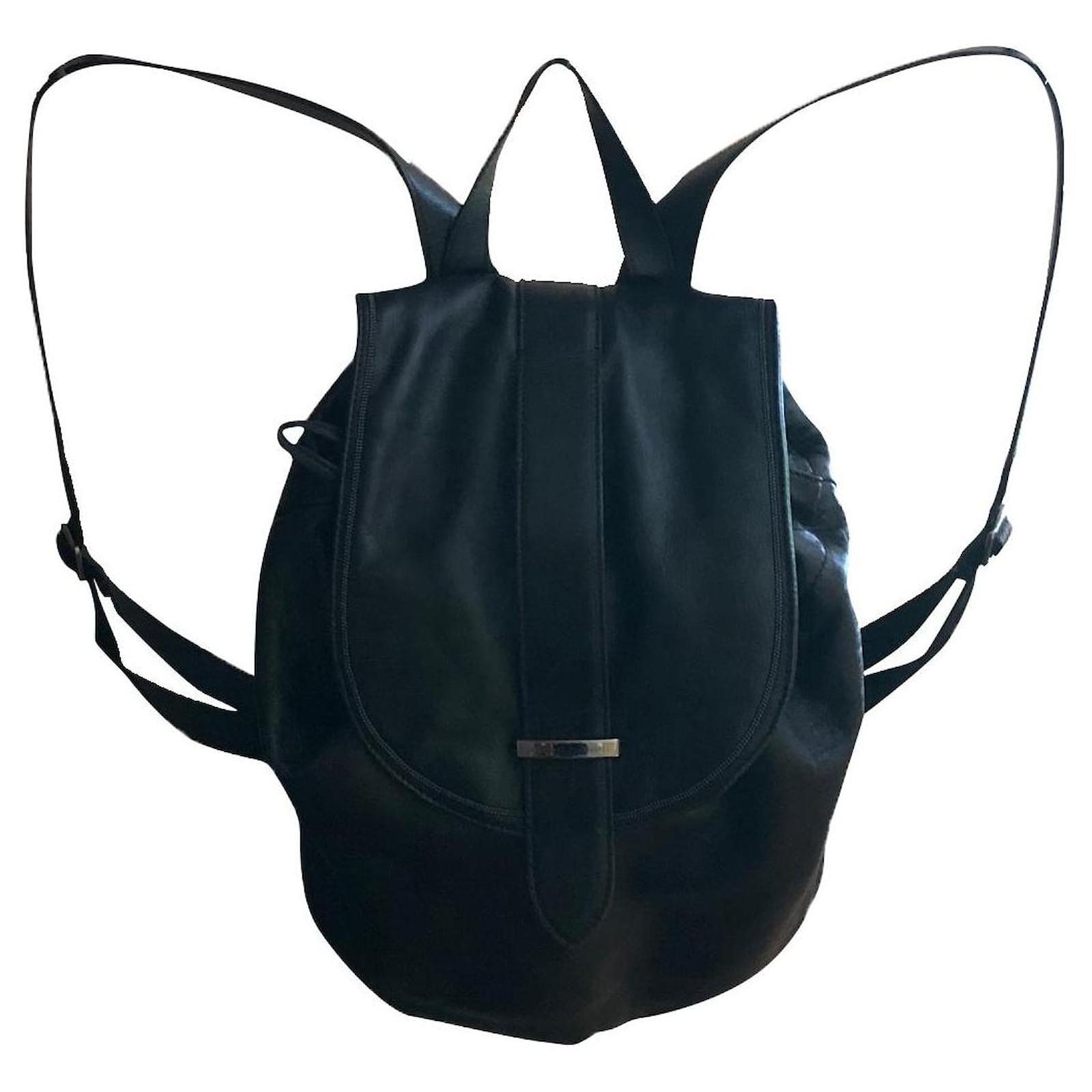 Brunello Cucinelli Backpack with moniles Black Leather ref.673738 ...