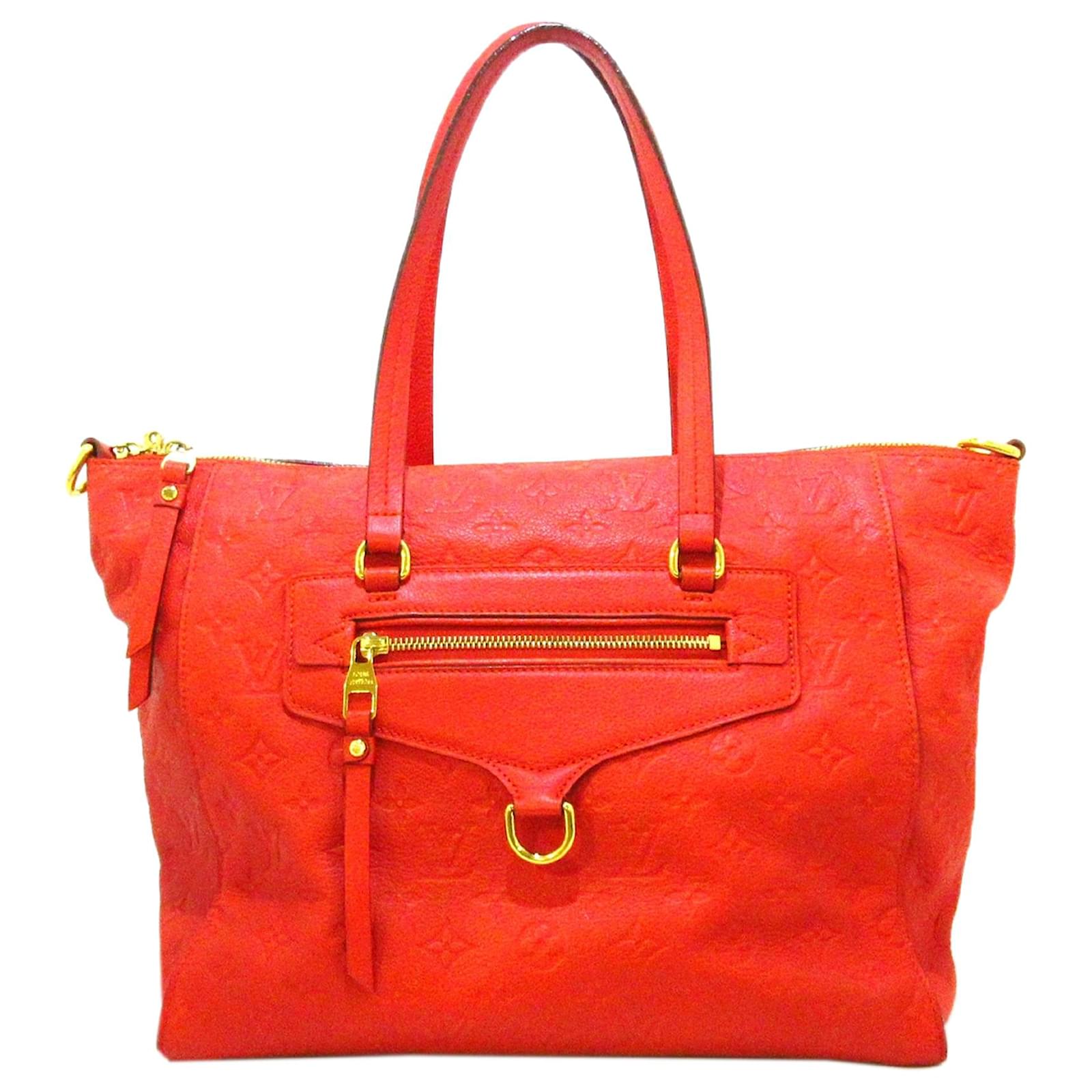 Louis Vuitton Red Monogram Empreinte Lumineuse Leather Pony-style ...