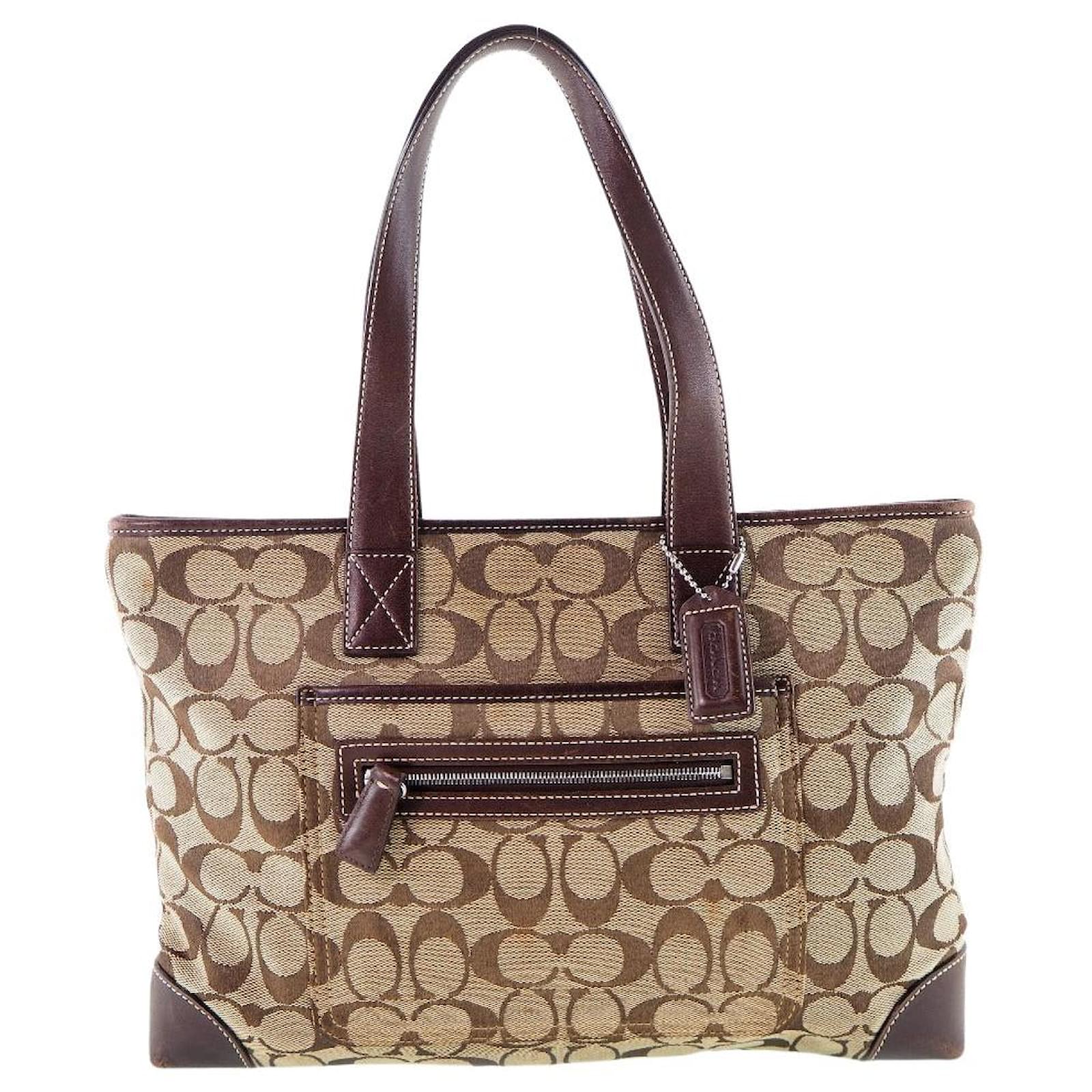 Coach Signature Brown Cloth ref.675409 - Joli Closet