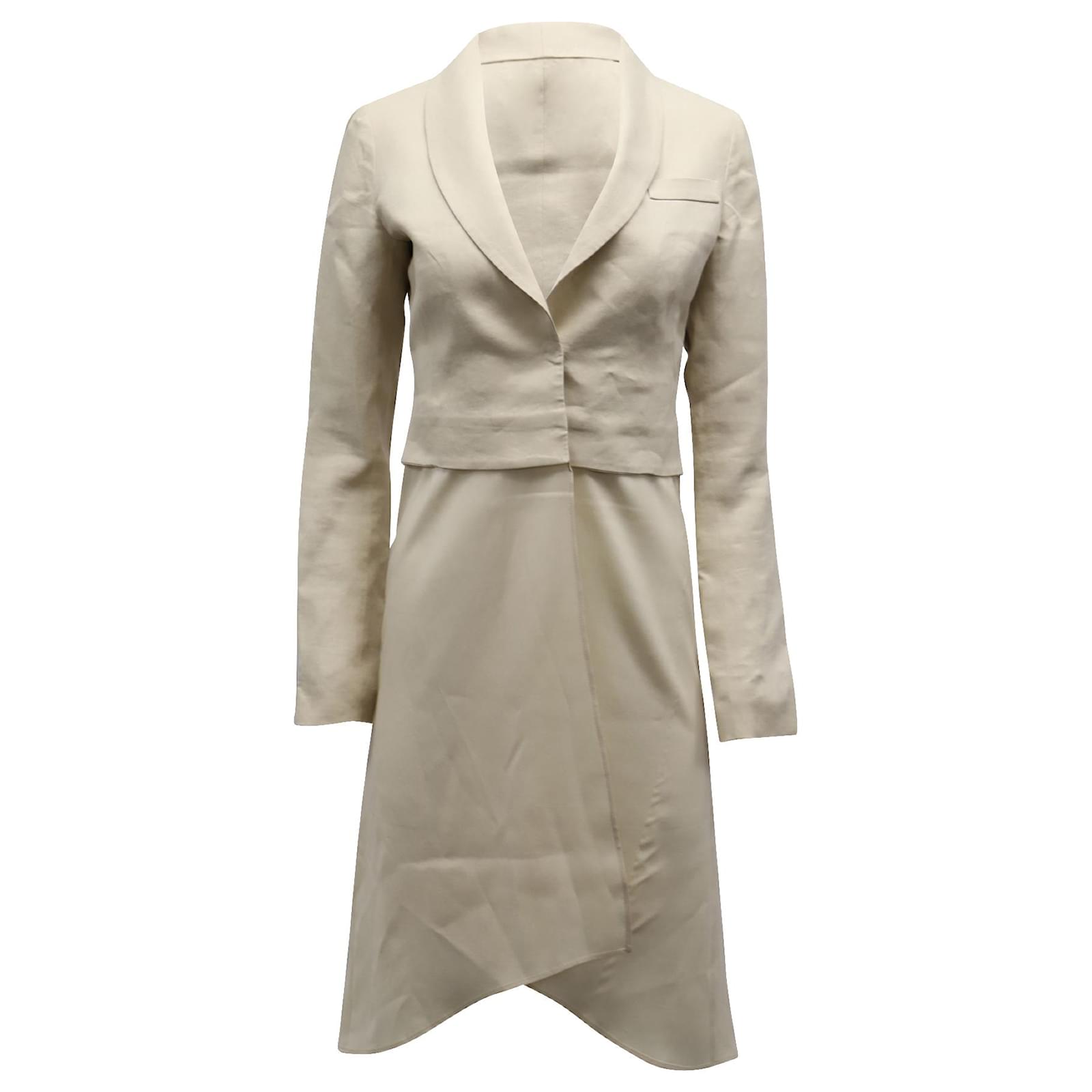 Brunello Cucinelli Long Jacket in Light Beige Cotton Linen ref.675563 ...