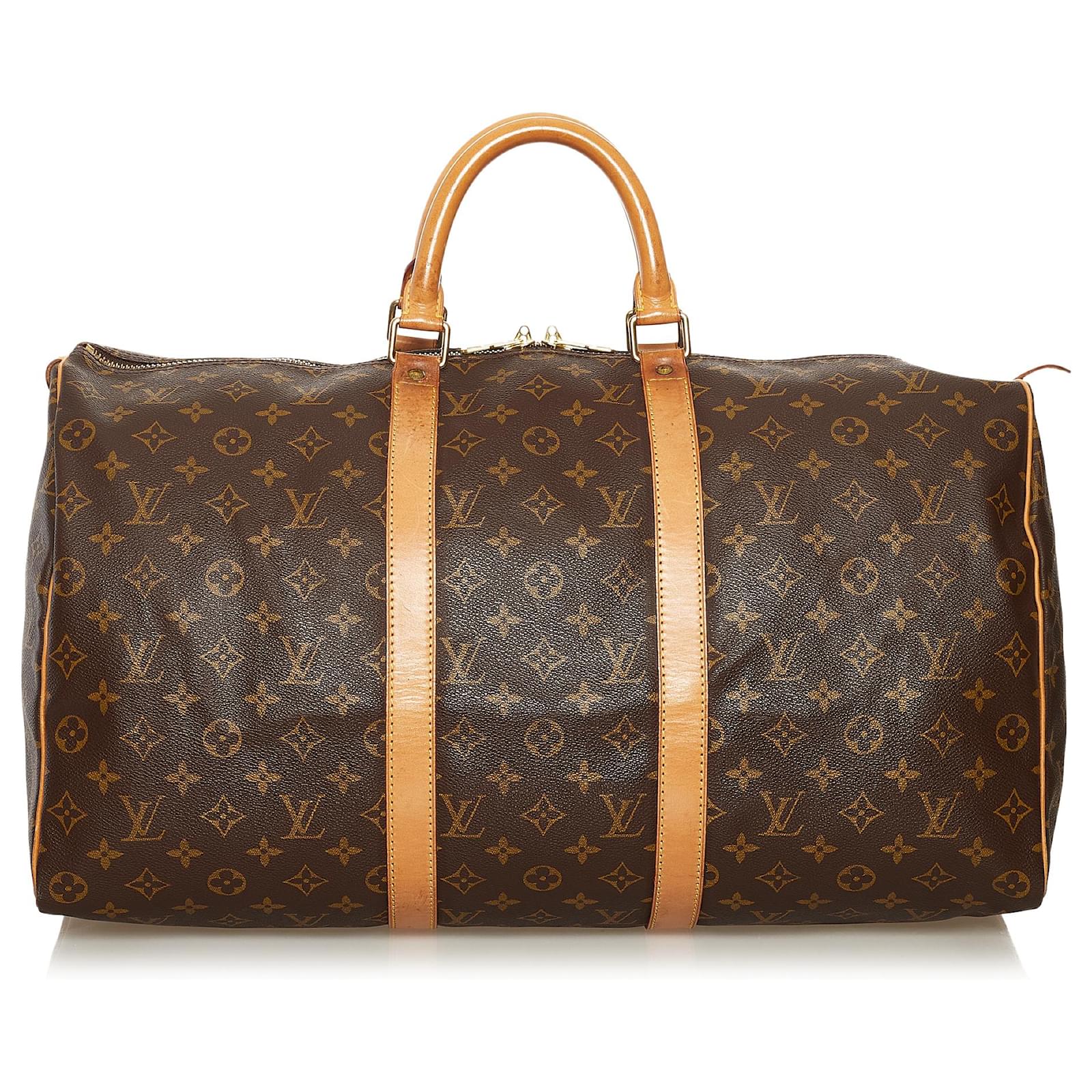Louis Vuitton Brown Monogram Keepall 50 Cloth ref.677241 - Joli Closet