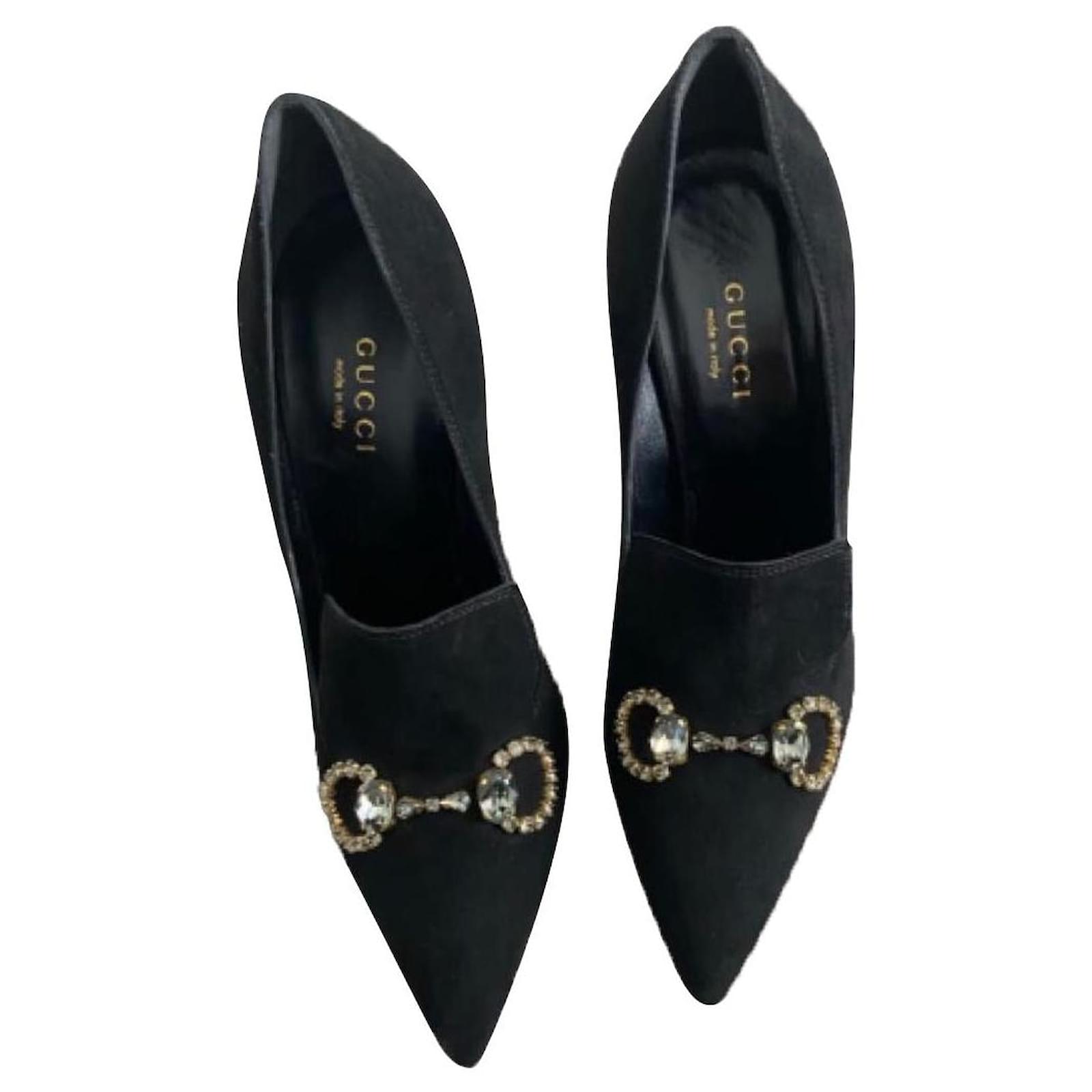 Gucci Heels Black Suede ref.679012 - Joli Closet